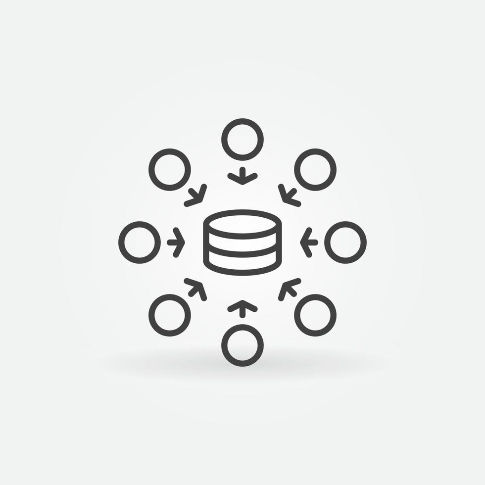 Data Mining Technology vector line concept minimal icon 14762068 Vector ...