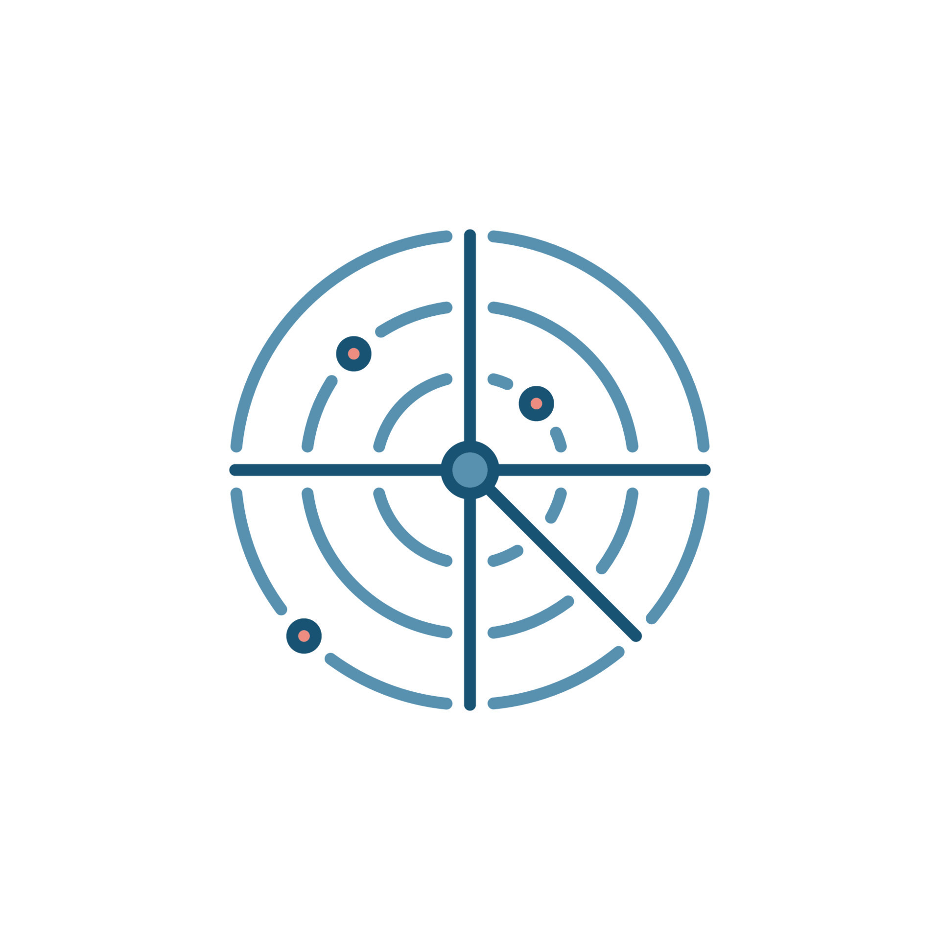 Radio Waves Detection System Radar Vector Colored Icon 14762178