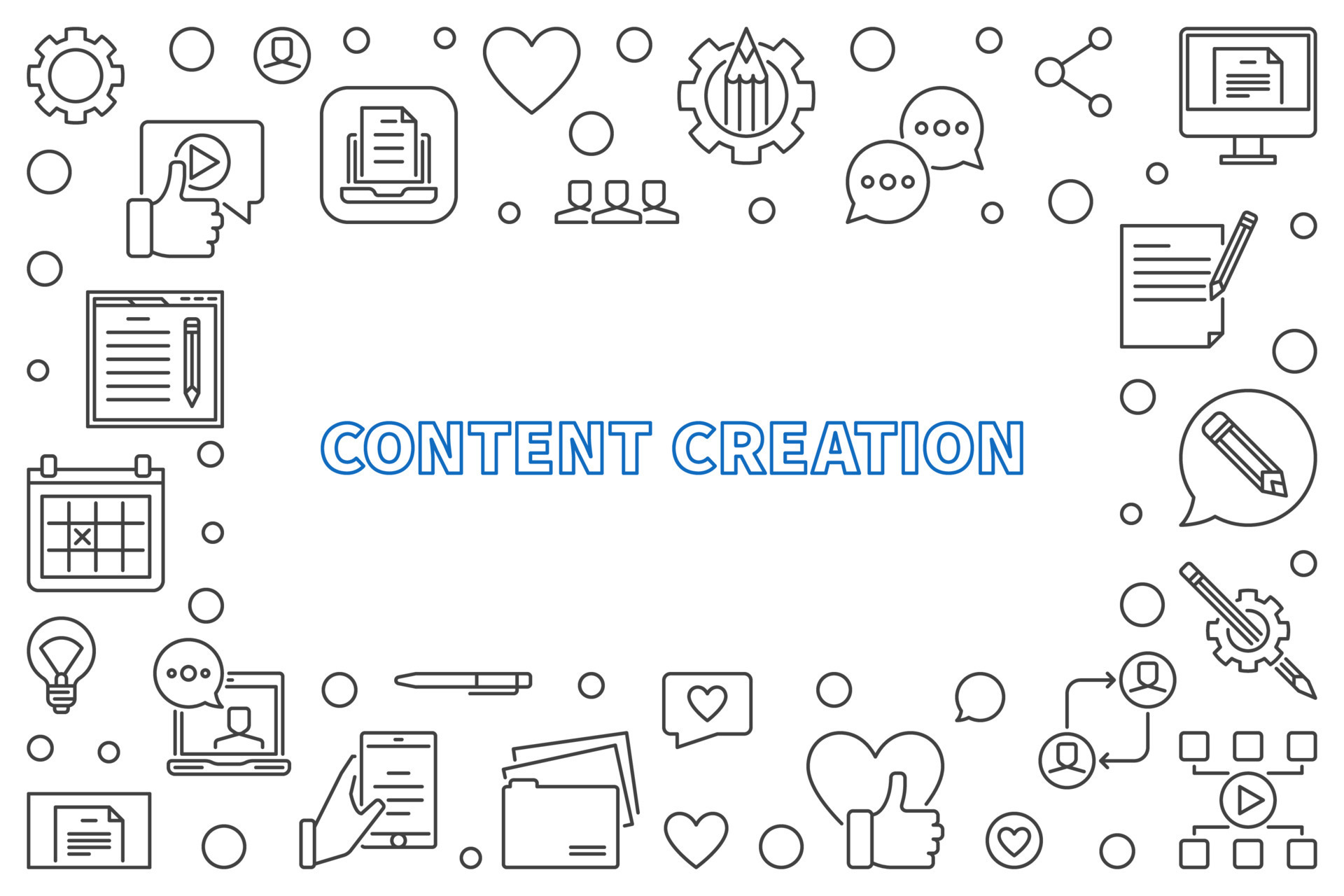 Content Creation vector concept outline frame or illustration 14762208 ... Content Creation vector concept outline frame or illustration 14762208 ...
