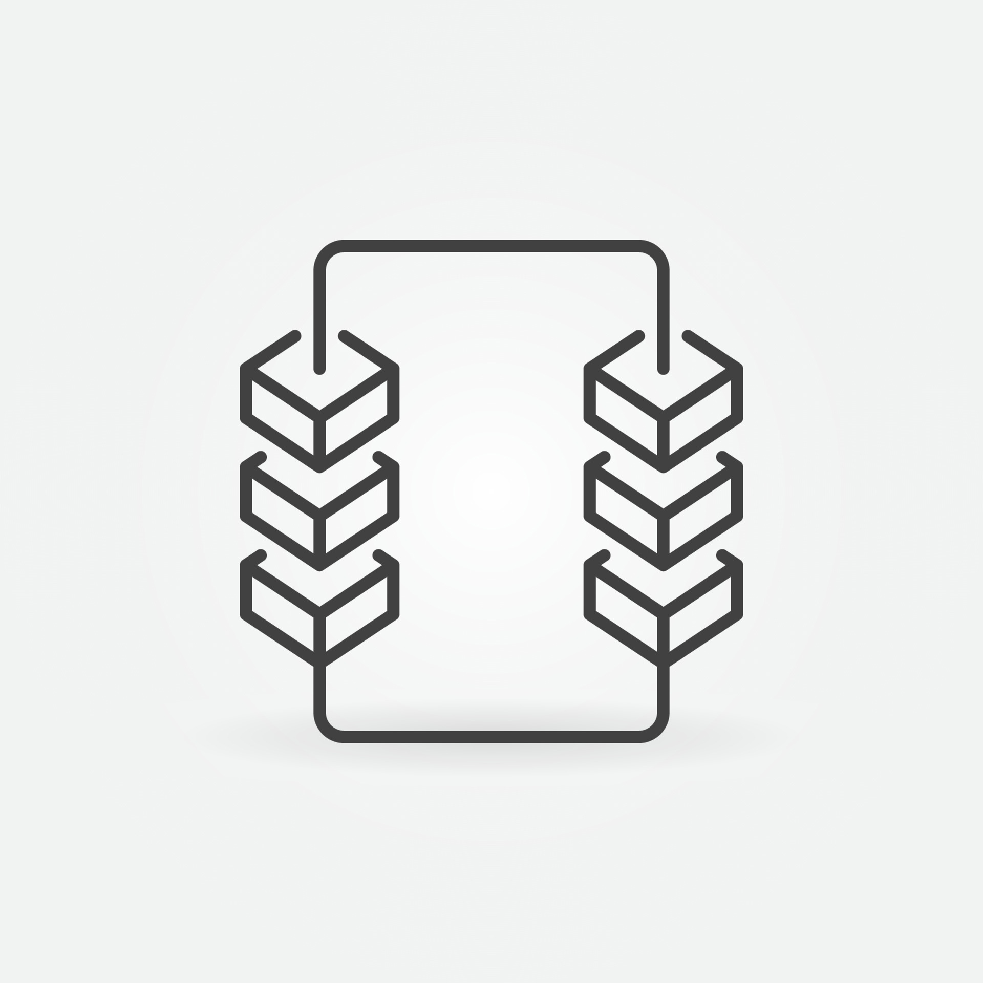 Block-Chain vector concept icon. Blockchain with 6 blocks symbol ...