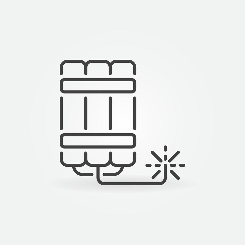 Dynamite vector concept minimal icon in thin line style 14762389 Vector Art at Vecteezy