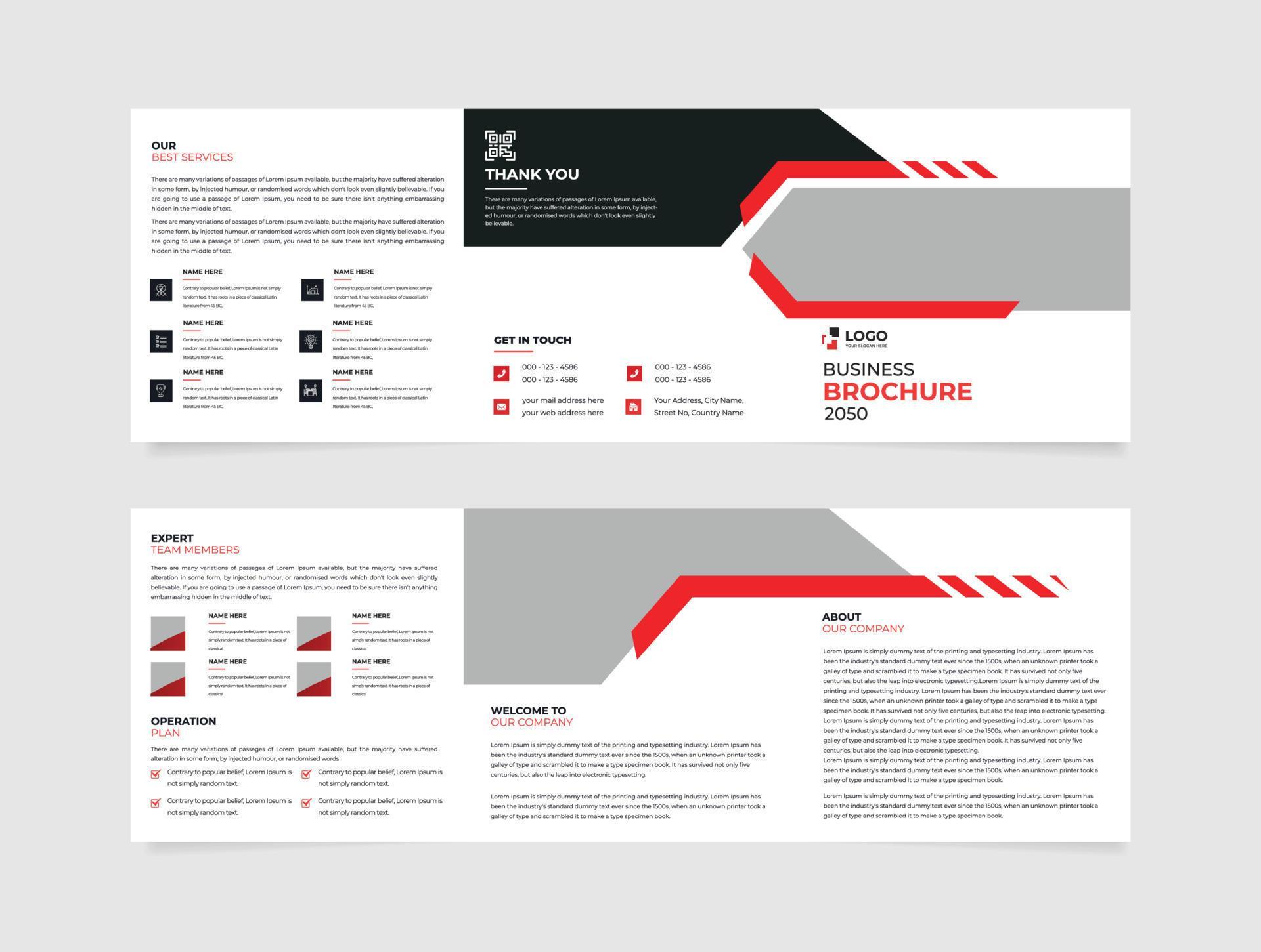 Creative tri fold brochure design, Business brochure template, Corporate brochure design, Modern ...