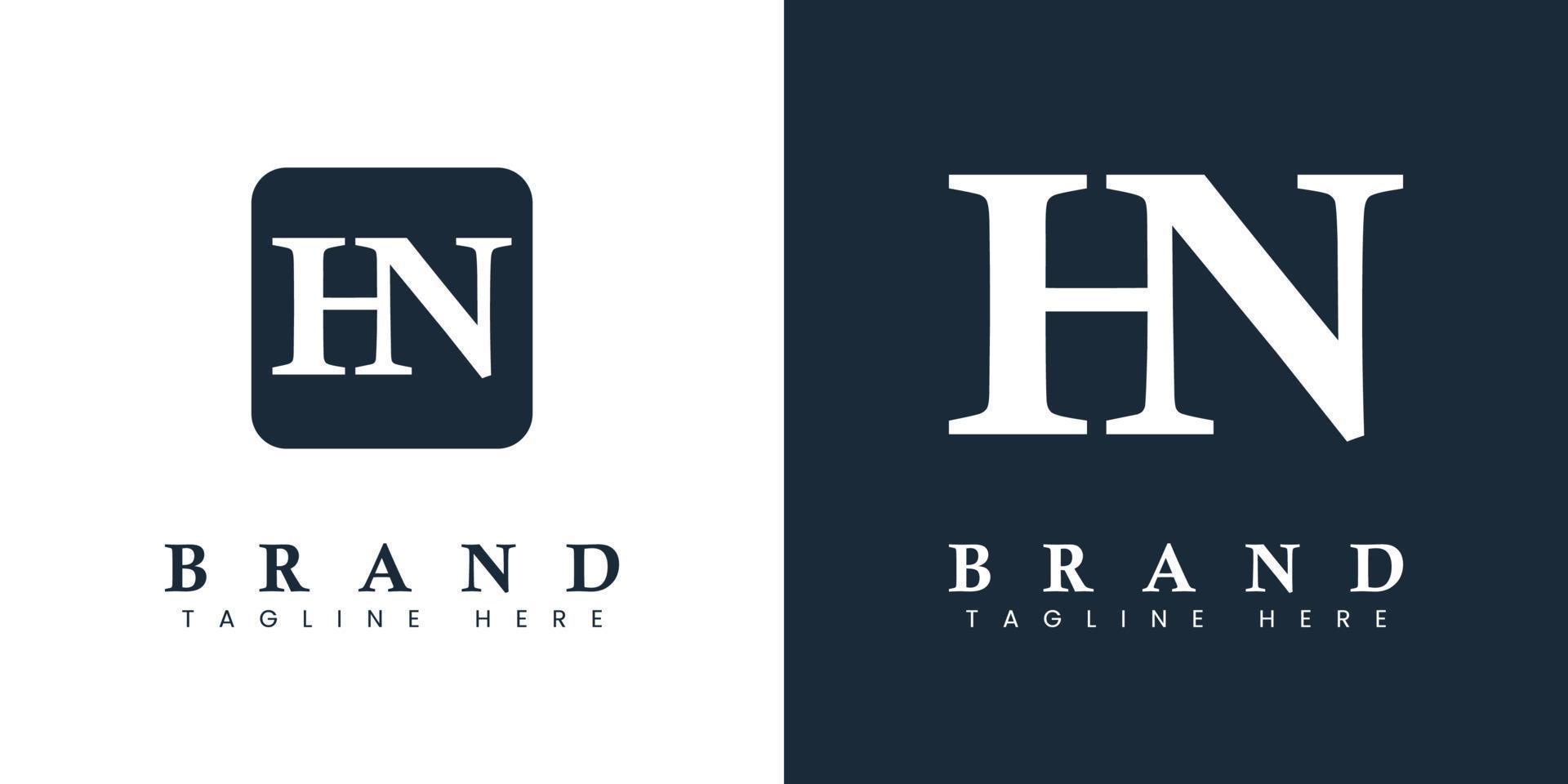 Logotipo Moderno De La Letra Hn Adecuado Para Cualquier Negocio O