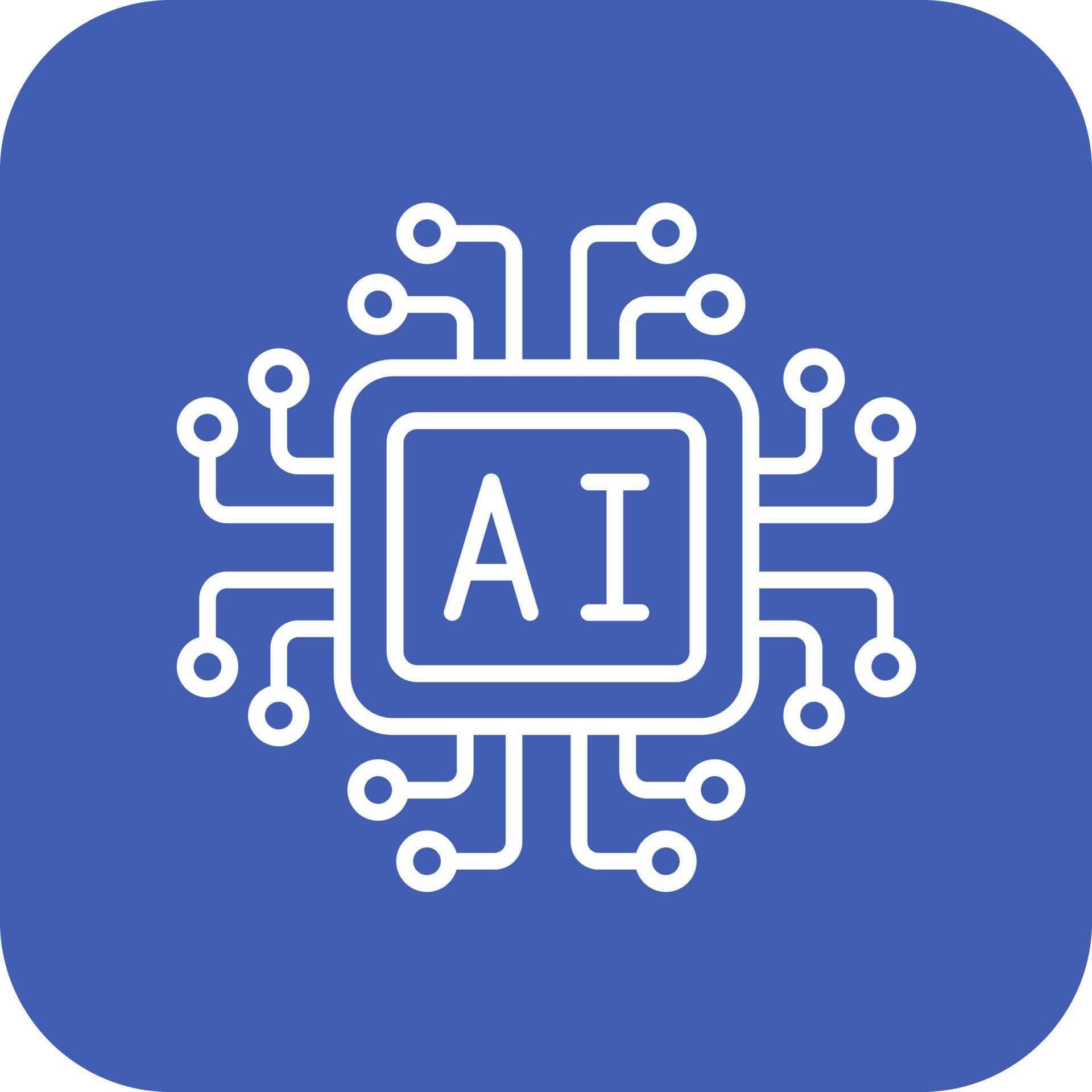 Artificial Intelligence Line Round Corner Background Icons 14768755 Vector Art at Vecteezy