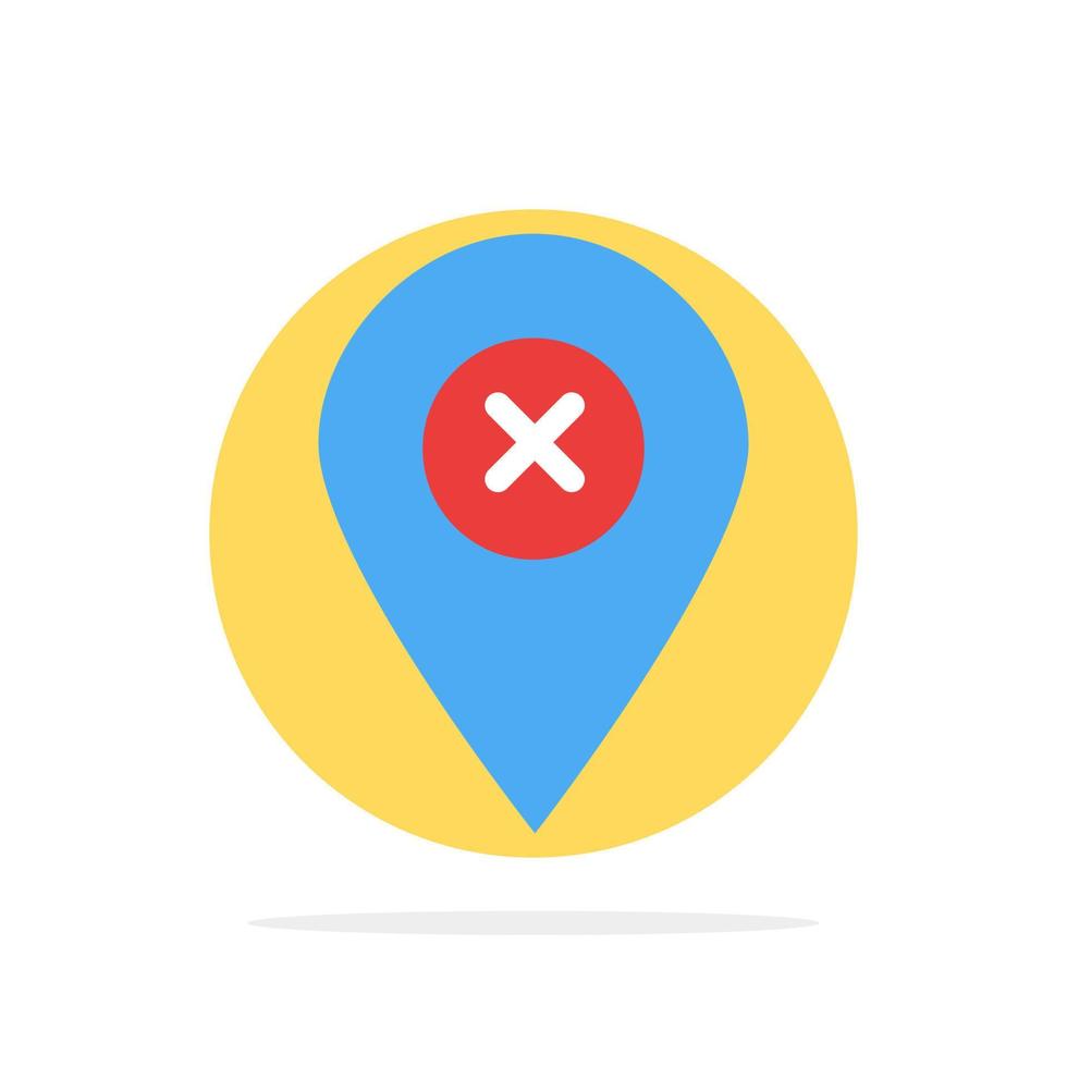 Location Map Navigation Pin Abstract Circle Background Flat Color Icon