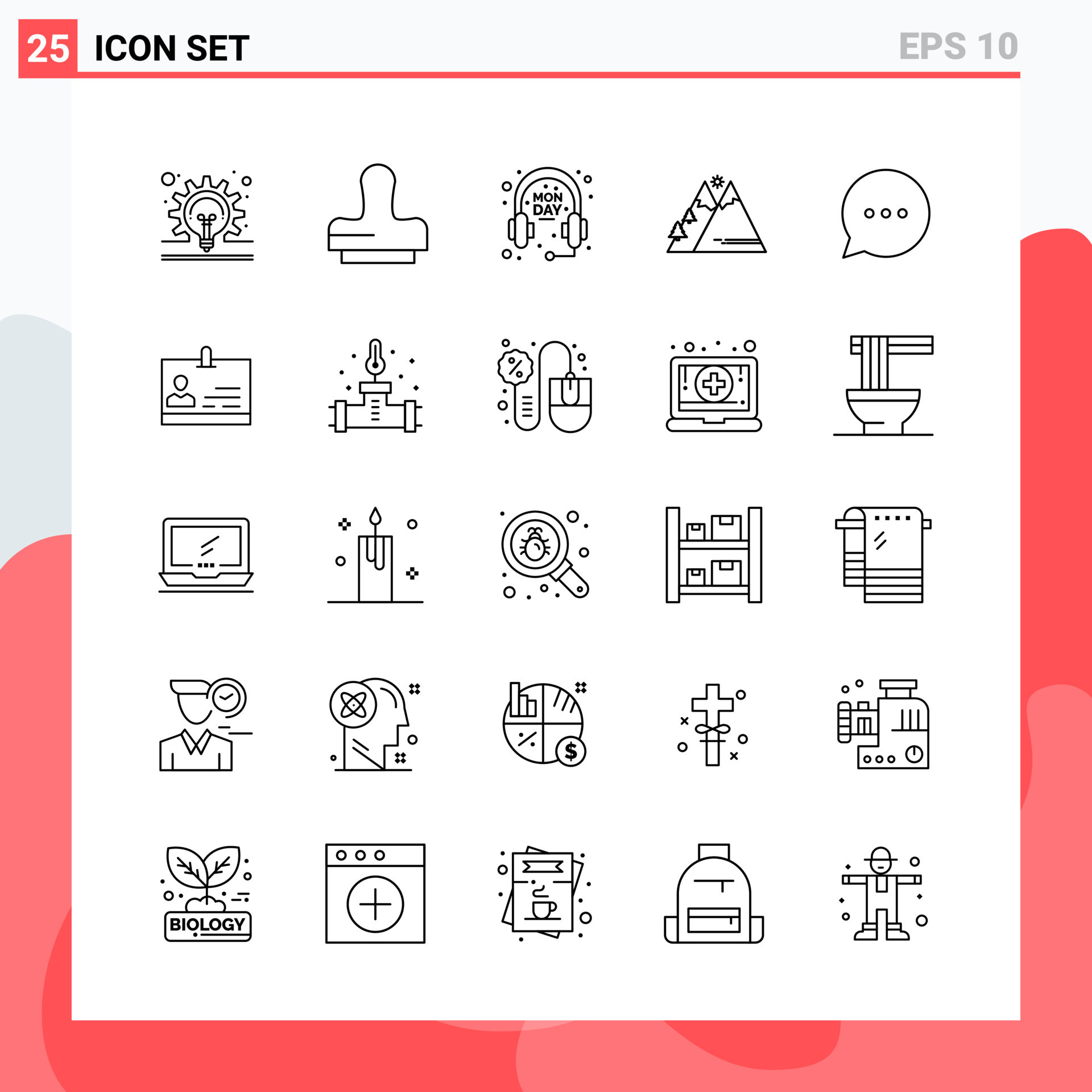 Collection Of 25 Vector Icons In Line Style Modern Outline Symbols For Web And Mobile Line Icon