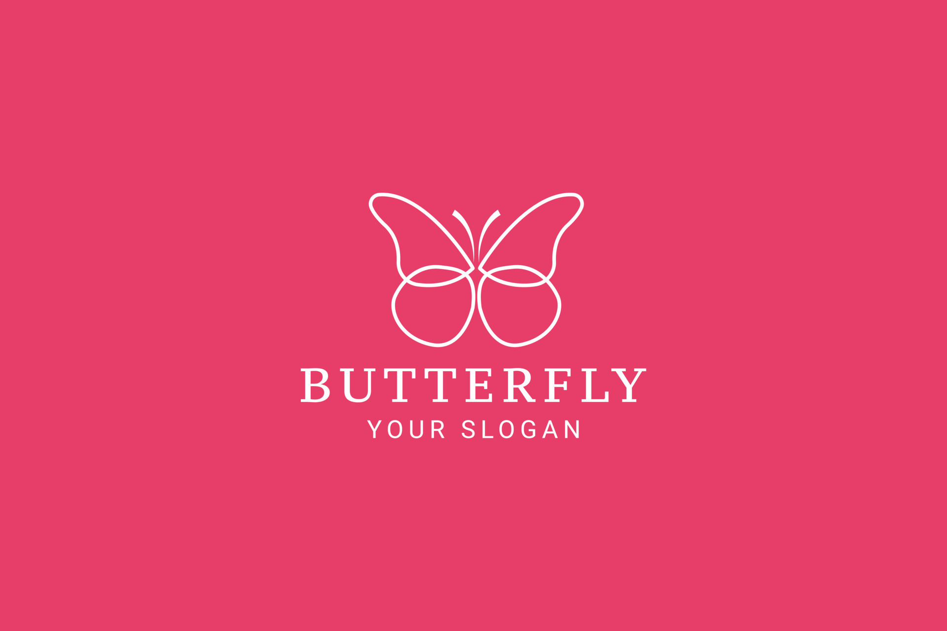 Butterfly Logo Vector Line Outline Monoline Icon Illustration 14772553