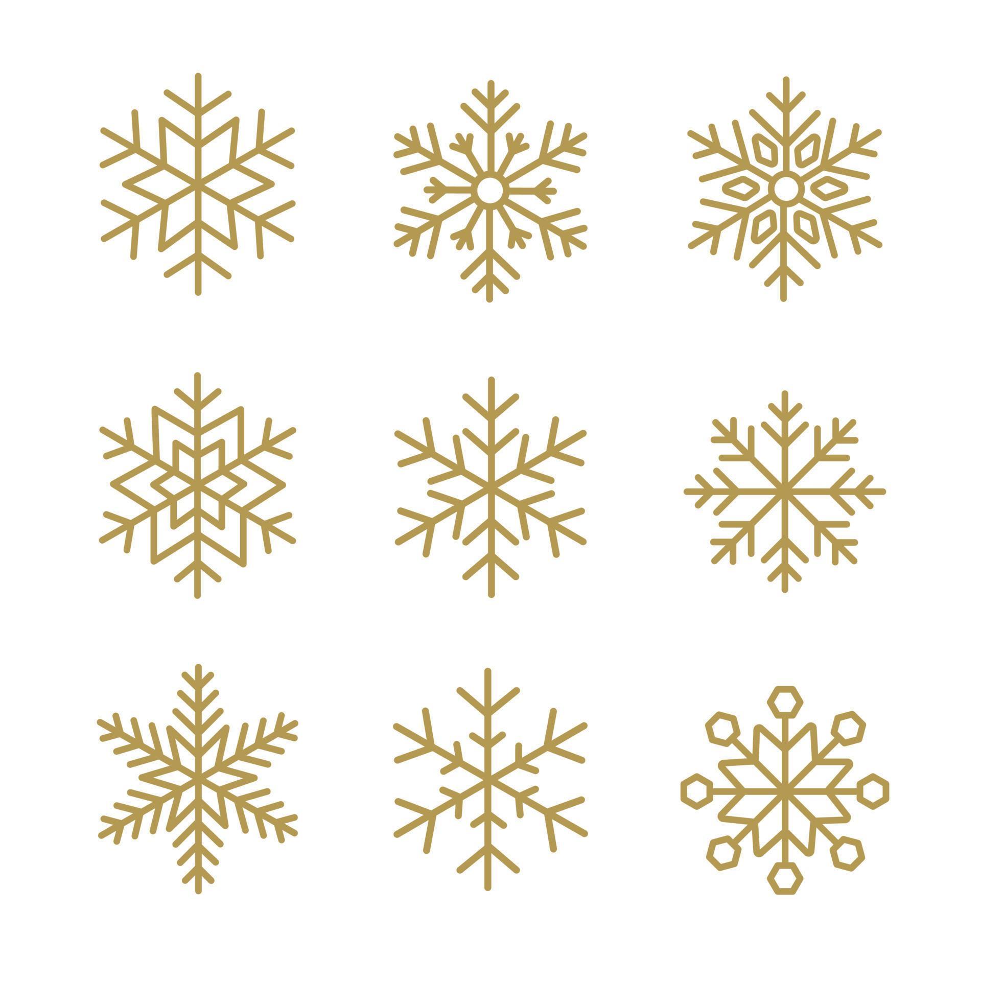 Set of snowflakes Christmas design vector illustration 14772681 Vector ...