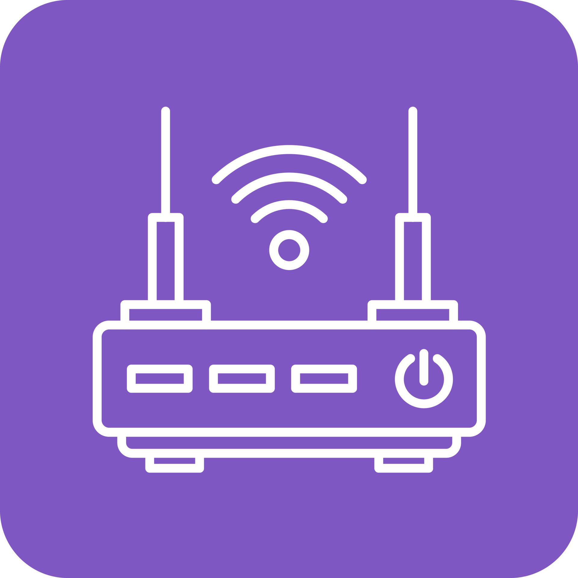 Wifi Router Line Round Corner Background Icons 14773034 Vector Art At