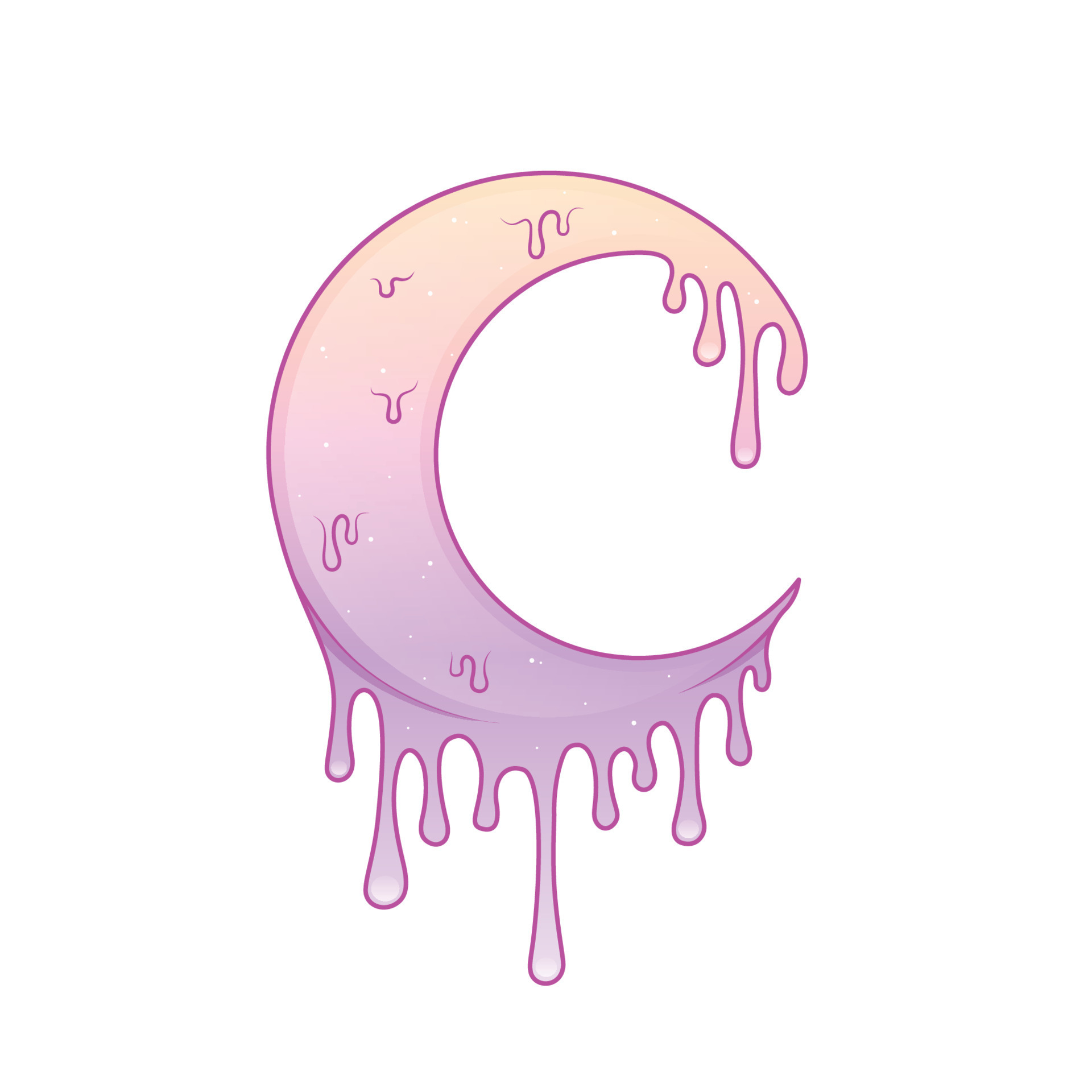 melting crescent colorful rainbow moon 14773125 Vector Art at Vecteezy