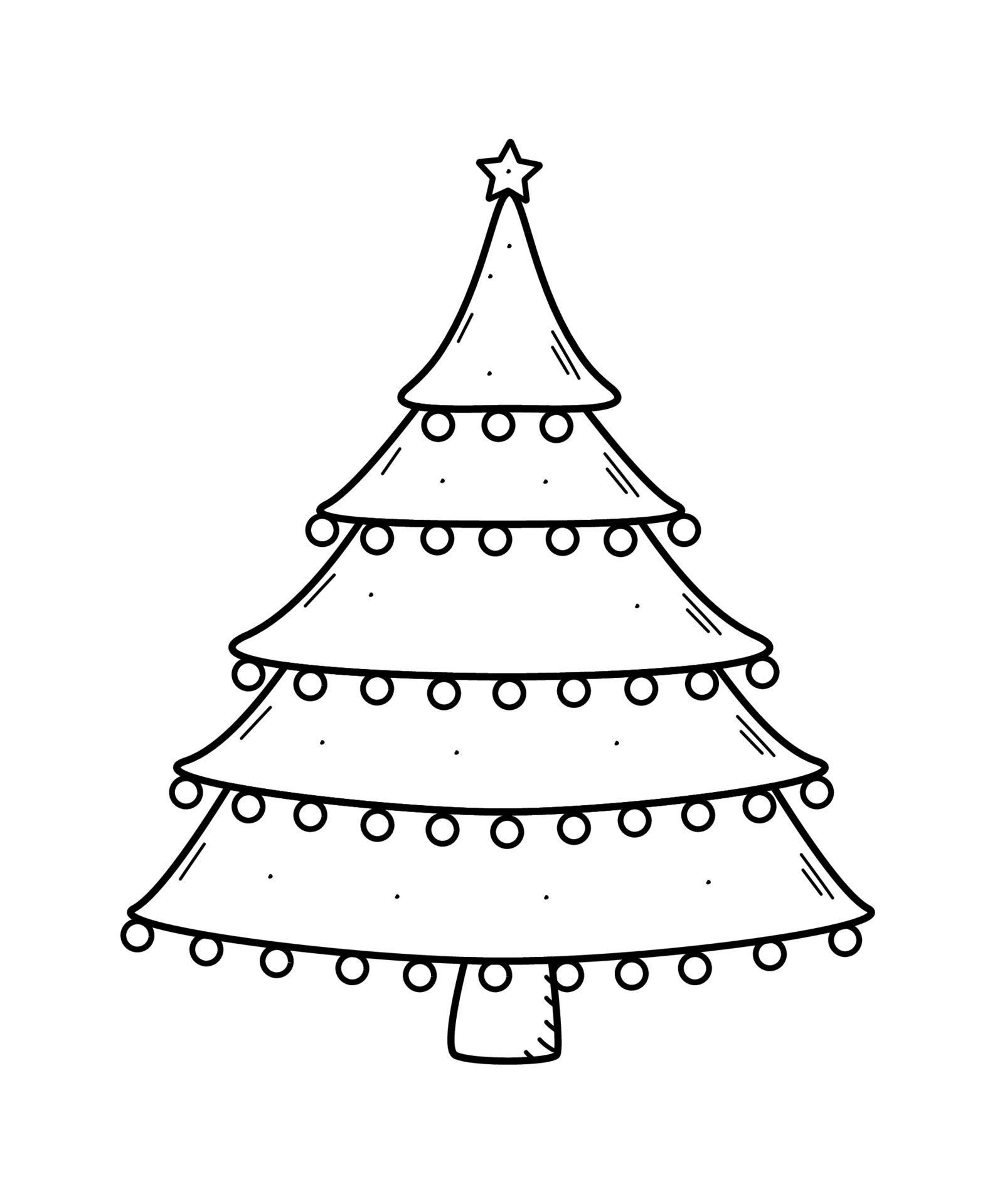 Christmas Tree Is Traditionally Decorated With Toys And Garlands christmas-tree-is-traditionally-decorated-with-toys-and-garlands