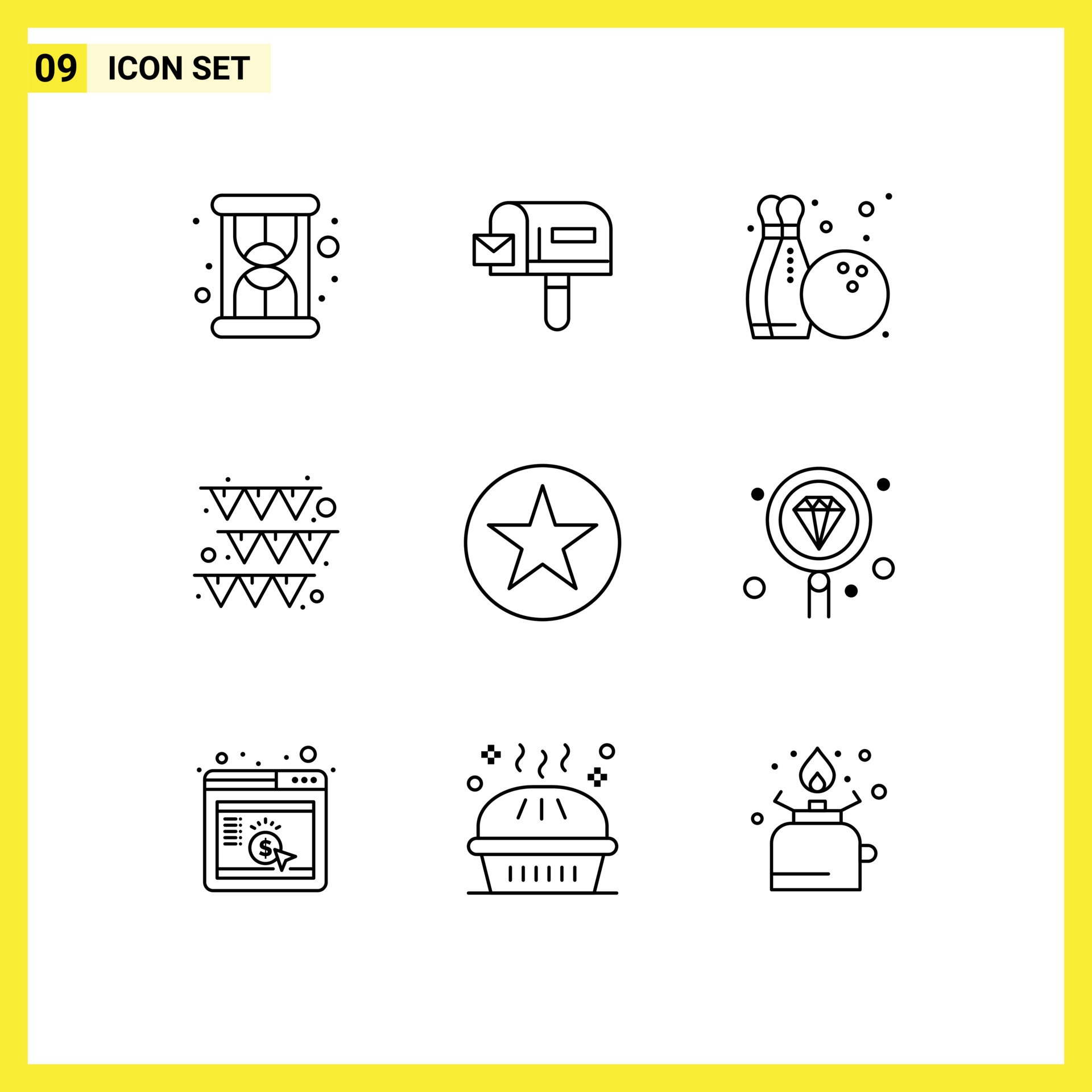 Set Of 9 Modern Ui Icons Symbols Signs For Coding Insignia Hobby