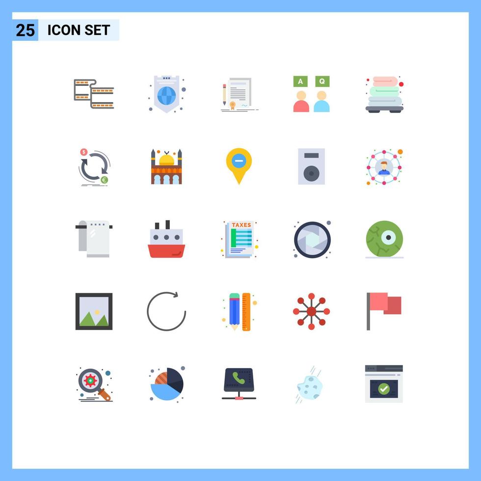 Mobile Interface Flat Color Set Of 25 Pictograms Of Heating Qa