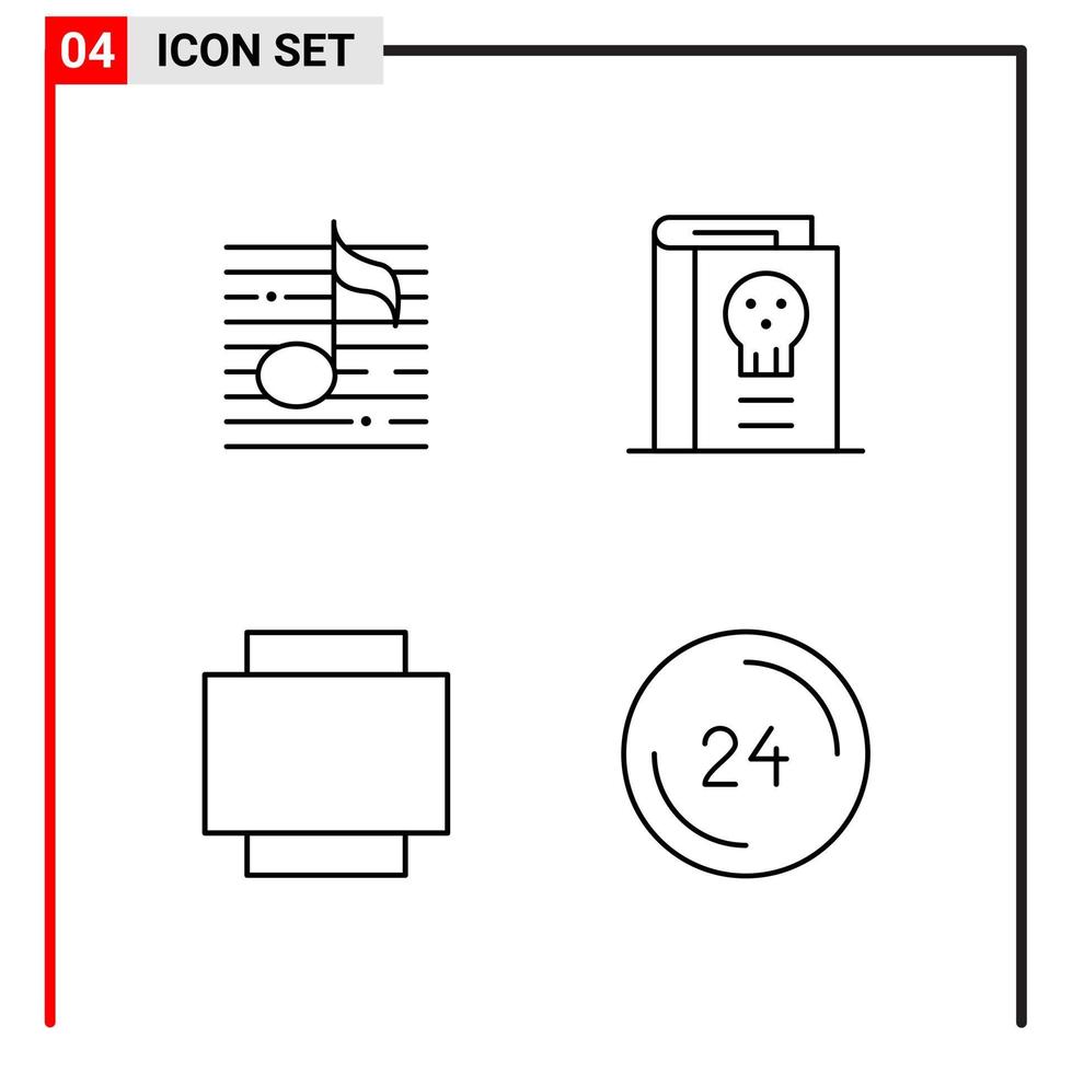 4 General Icons For Website Design Print And Mobile Apps 4 Outline Symbols Signs Isolated On