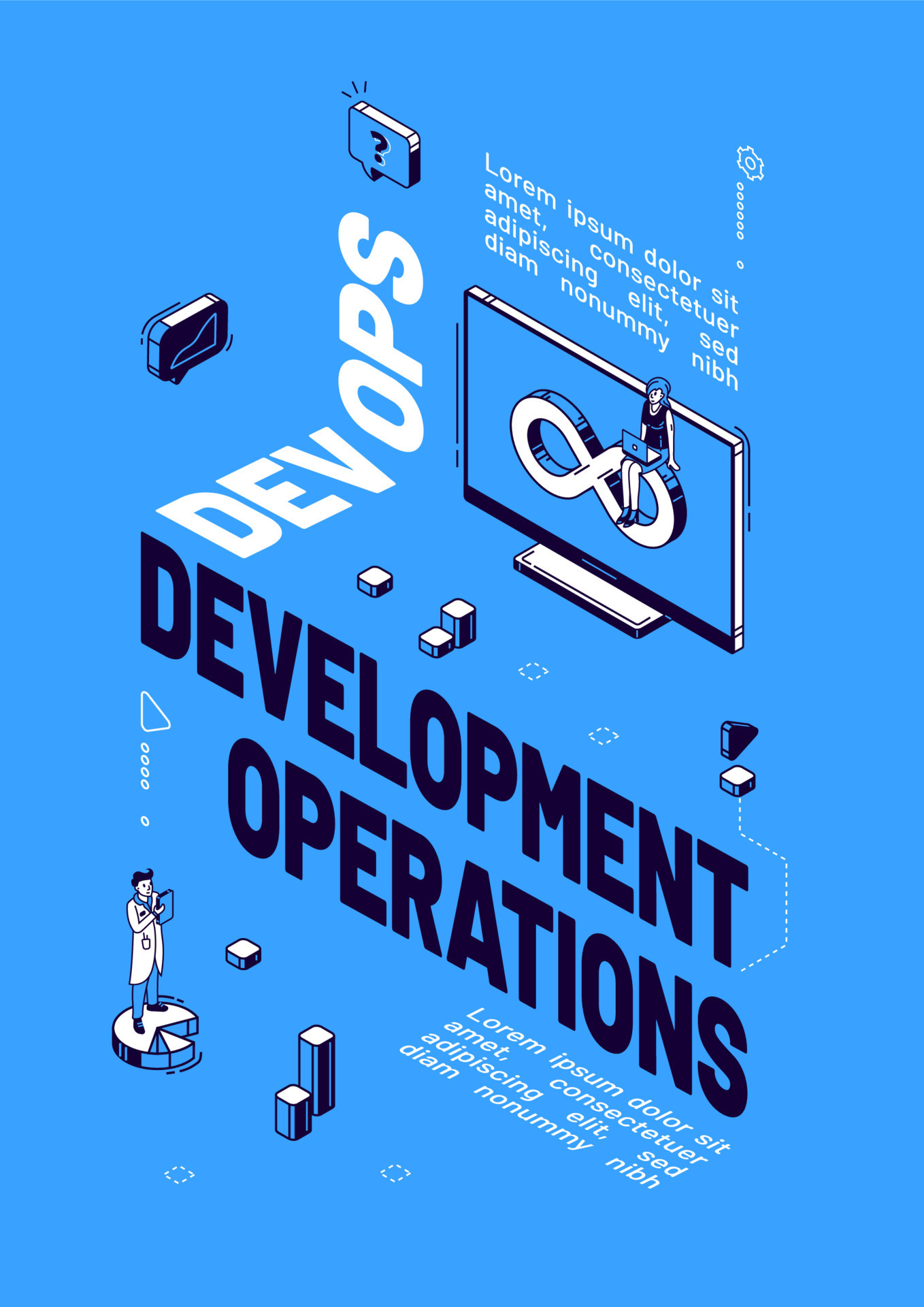 Vector poster of DevOps, development operations 14778730 Vector Art at ...