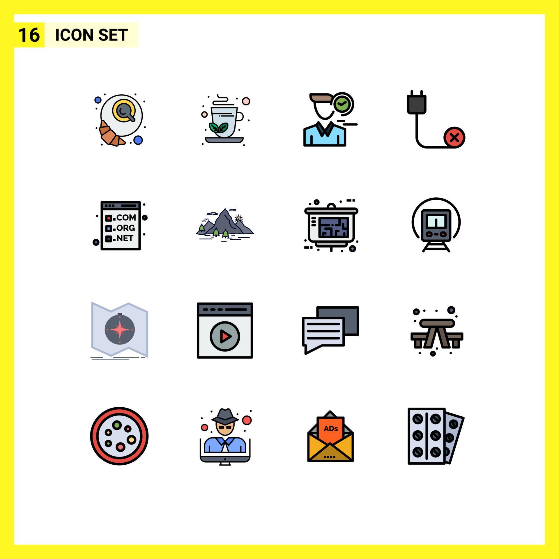 16 Creative Icons Modern Signs and Symbols of browser disconnected ...