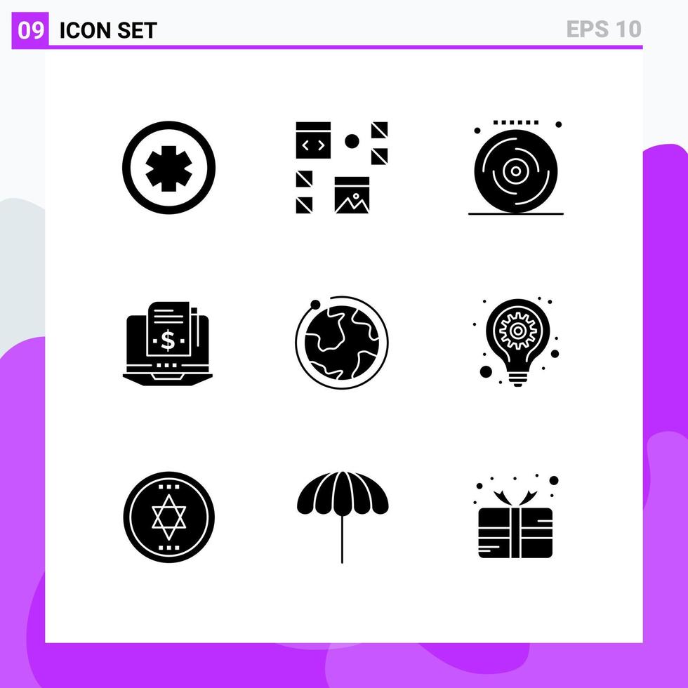 User Interface Pack Of 9 Basic Solid Glyphs Of Globe Subscription Model Programming Model Party