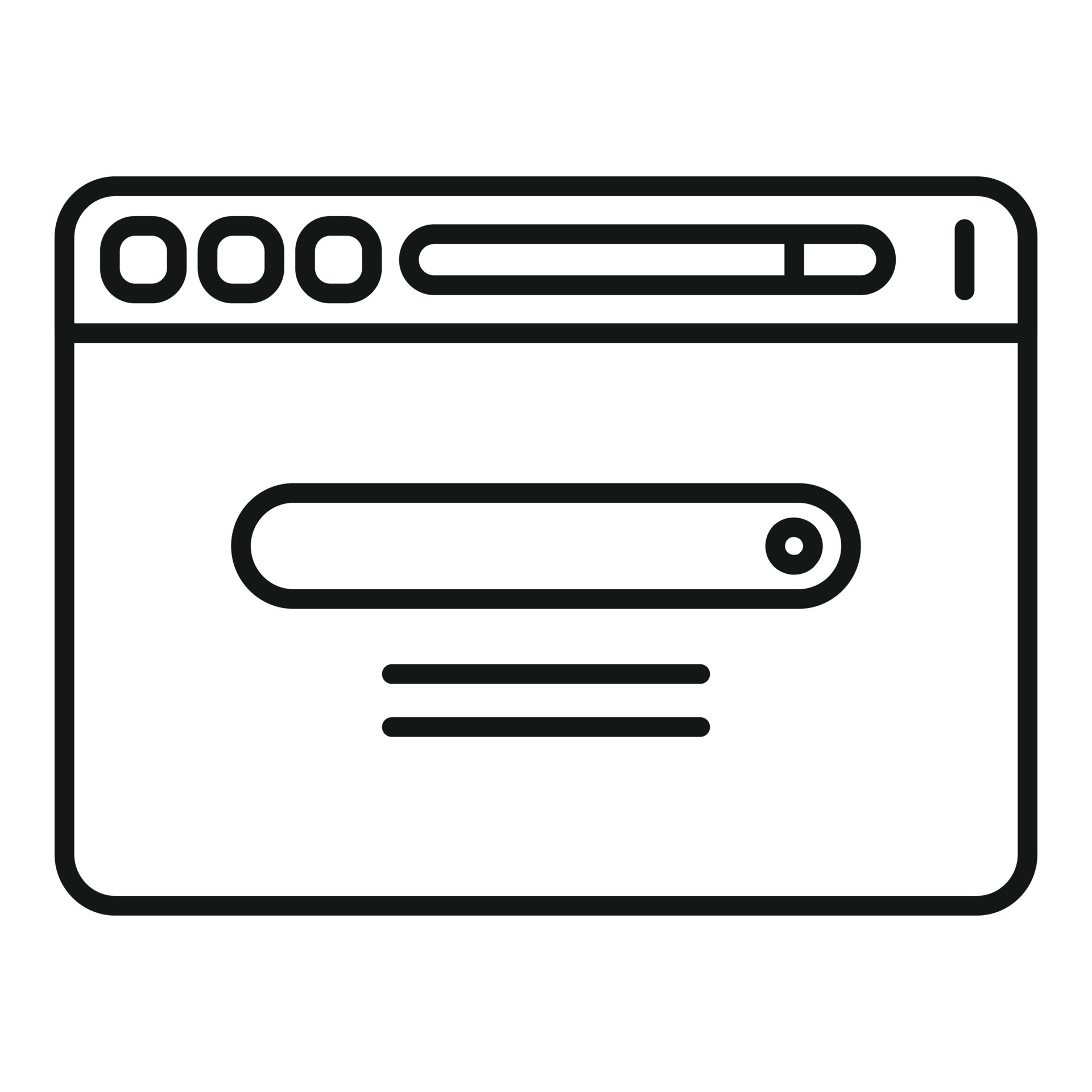 Browser Monitor Icon Outline Vector Window Interface 14784602 Vector