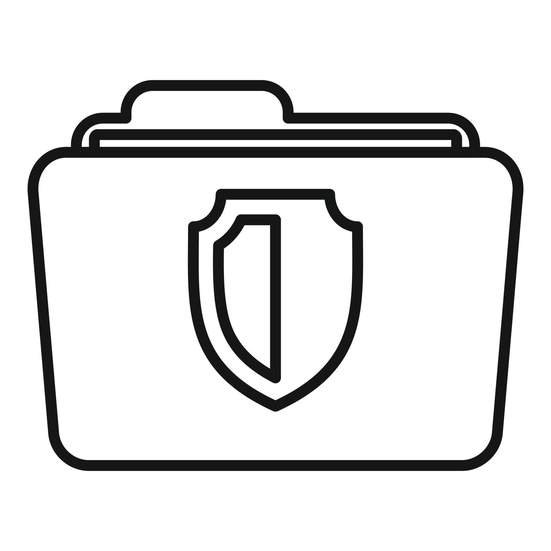 Secured Folder Icon Outline Vector Data Information 14784606 Vector Art At Vecteezy