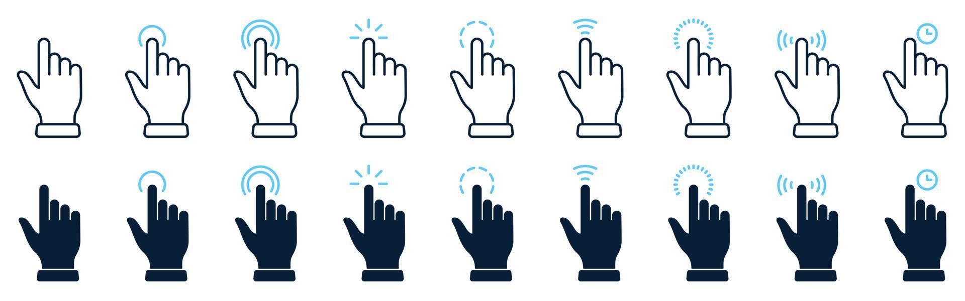 Cursor Computer Pointer Sign Website App Press Tap Link Choice Button
