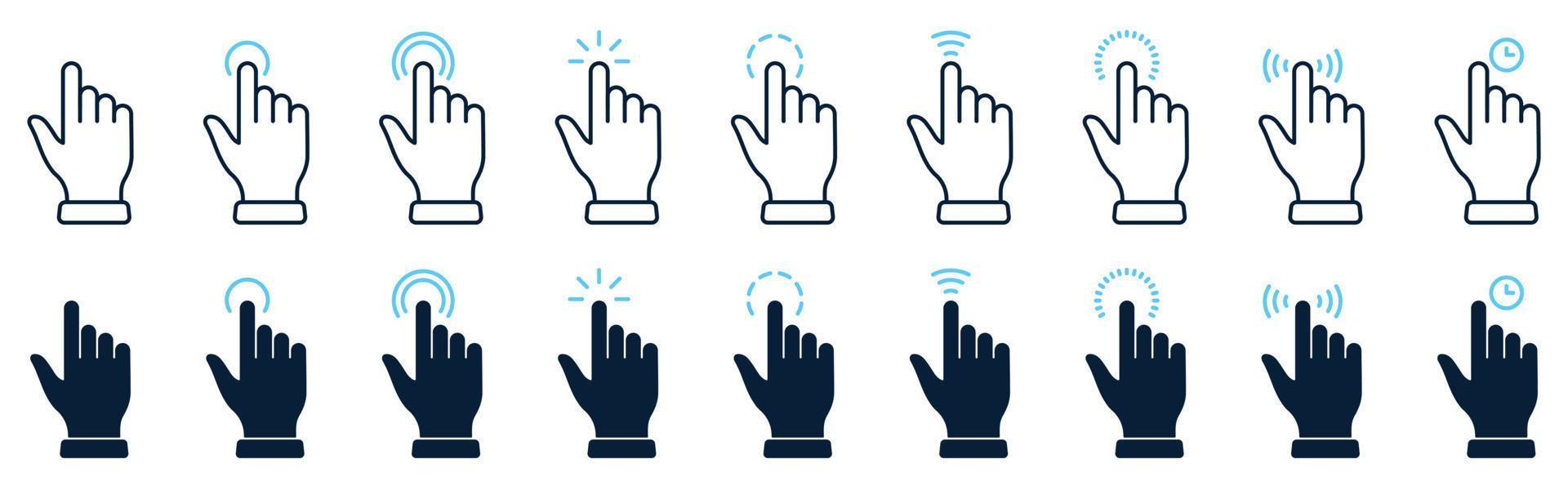 Cursor Computer Pointer Sign Website App Press Tap Link Choice Button Internet Interface Symbol