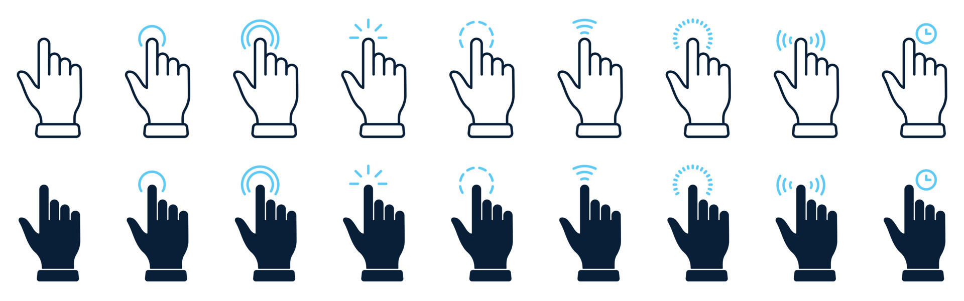 Cursor Computer Pointer Sign Website App Press Tap Link Choice Button Internet Interface Symbol