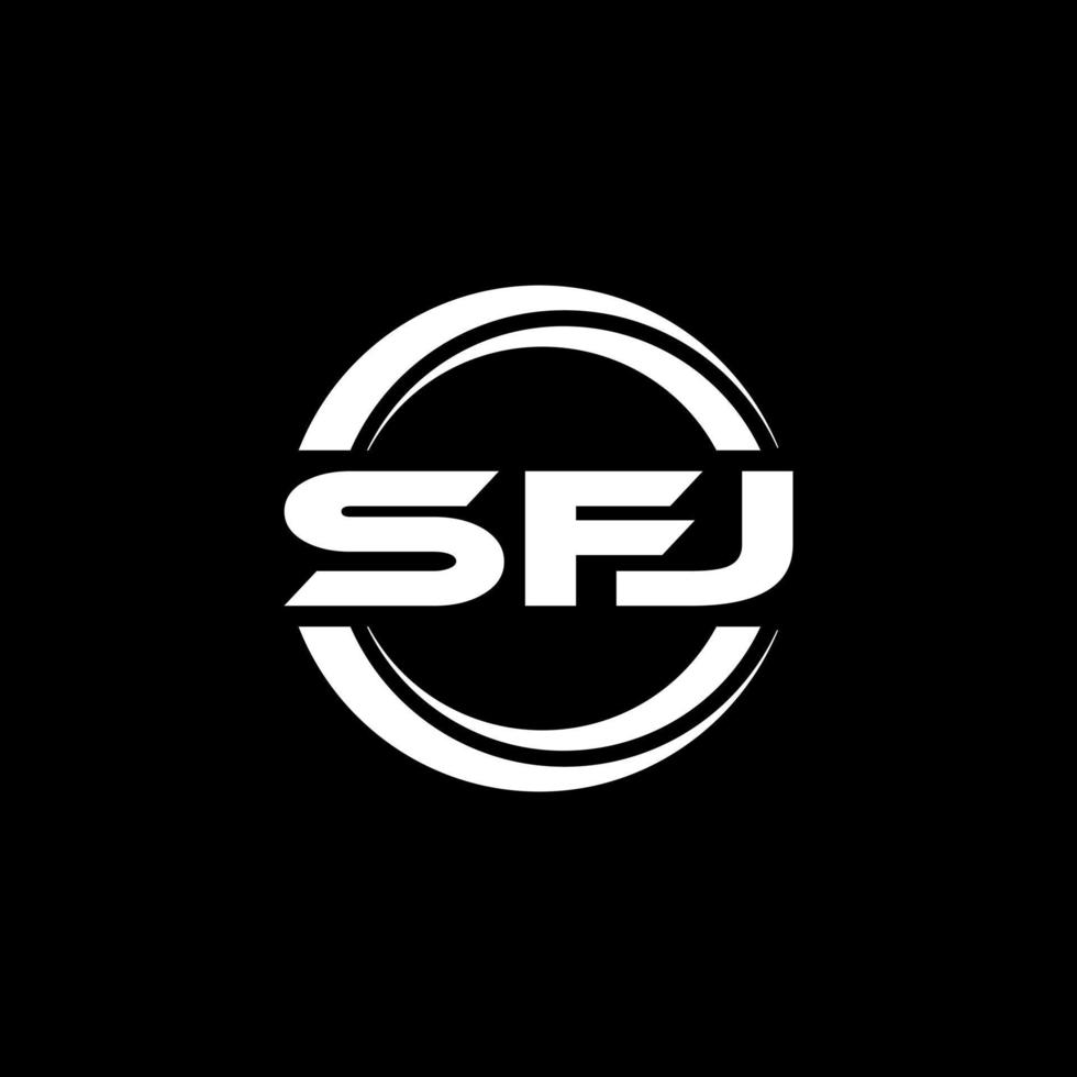 SFJ letter logo design in illustration. Vector logo, calligraphy designs for logo, Poster ...