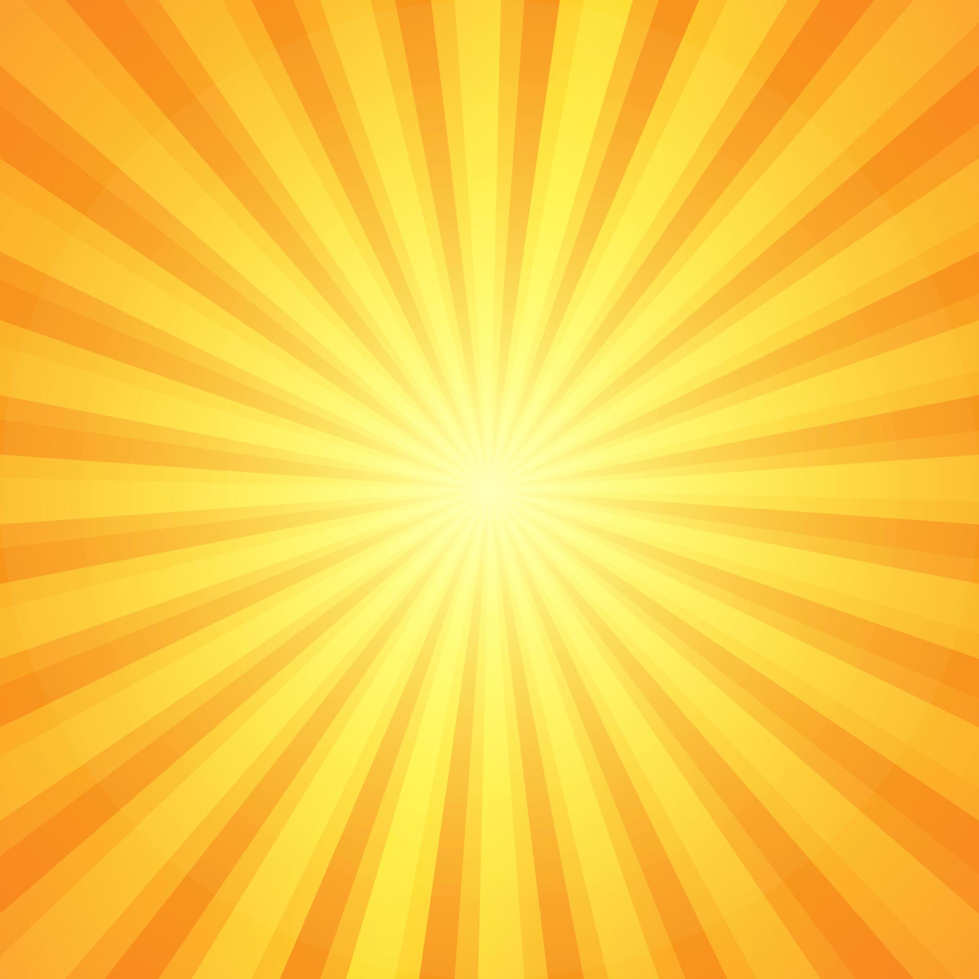 Abstract Orange Sun Or Sunburst Background Sunray Sunlight Sunshine