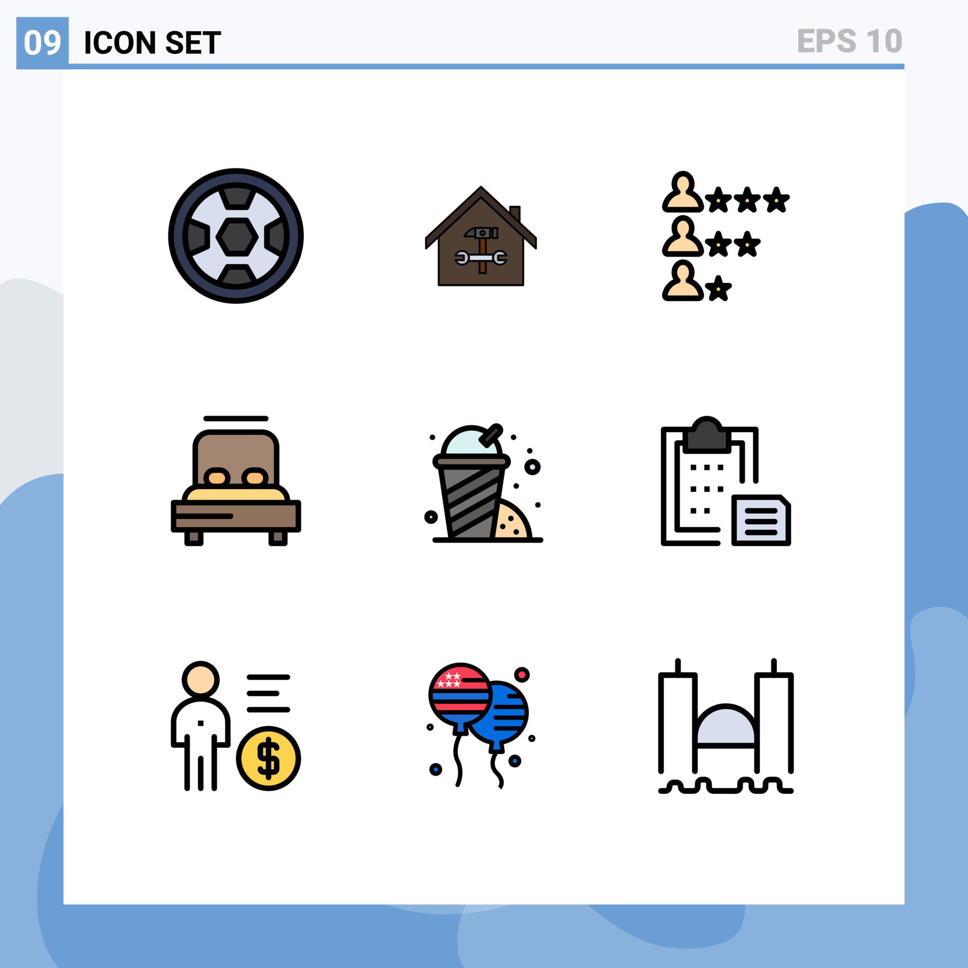 Set Of 9 Modern Ui Icons Symbols Signs For Wedding Heart Hammer Bed Find Editable Vector Design