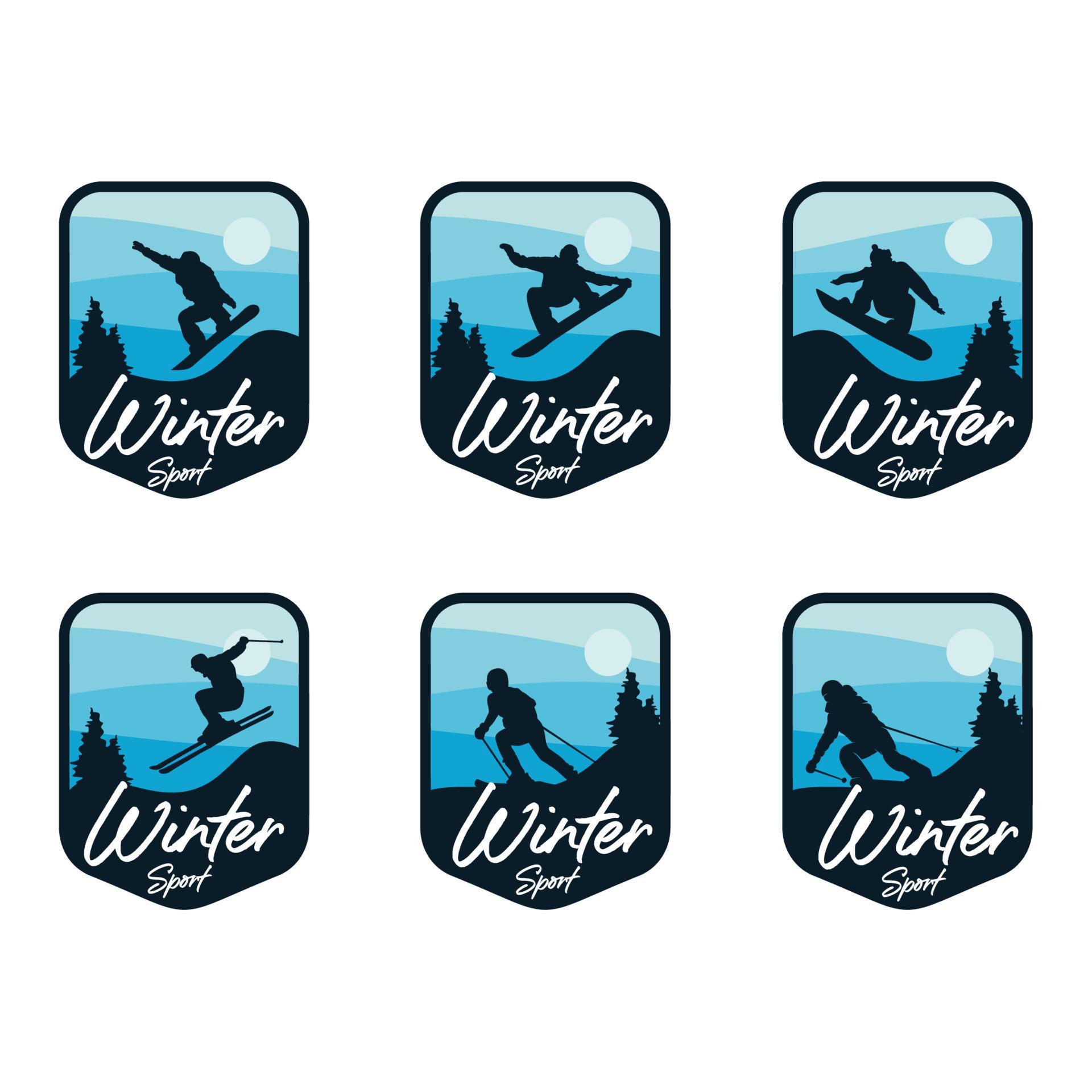 Set of Winter Sport Logo Design Template 14800607 Vector Art at Vecteezy