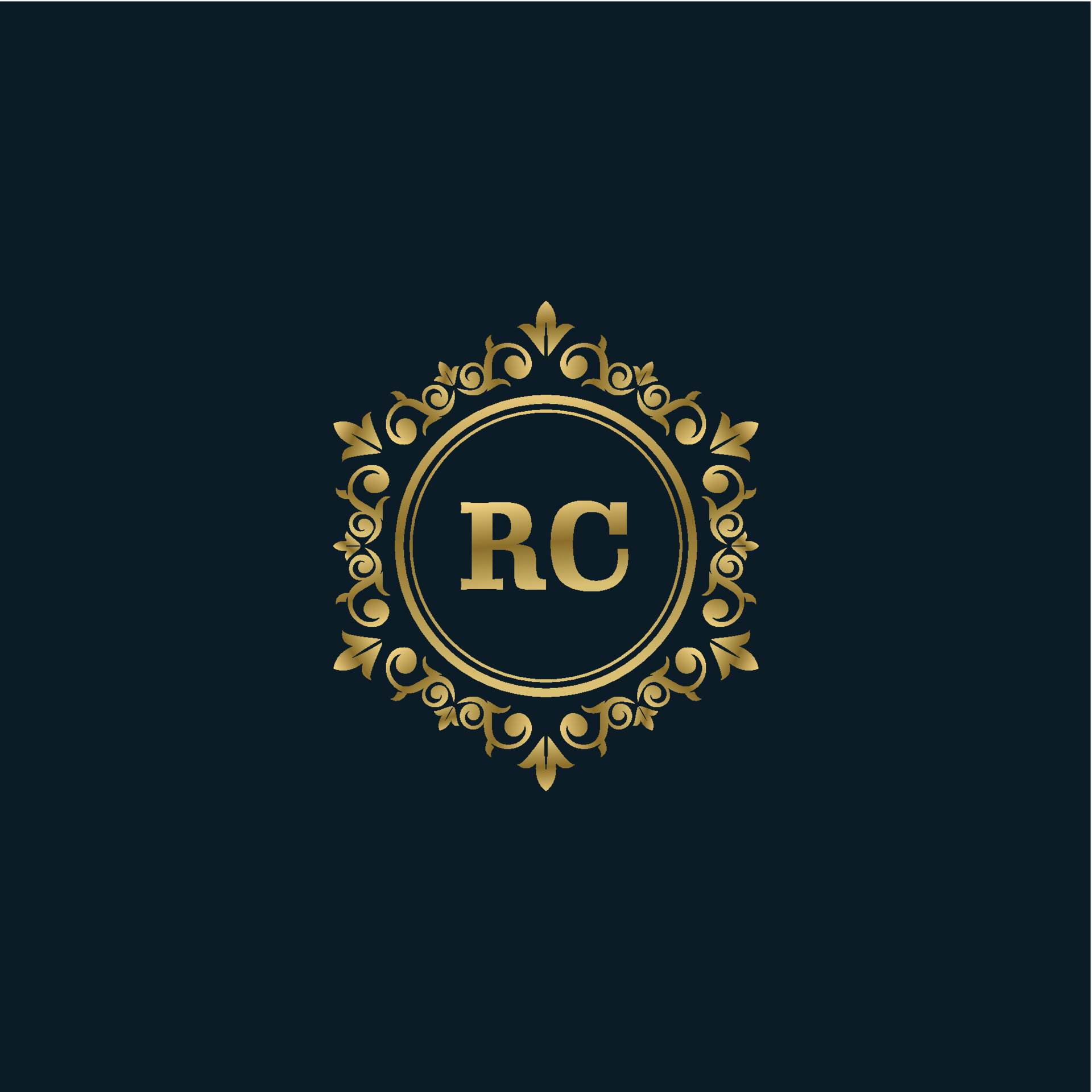 Letter RC logo with Luxury Gold template. Elegance logo vector template. 14802602 Vector Art at ...