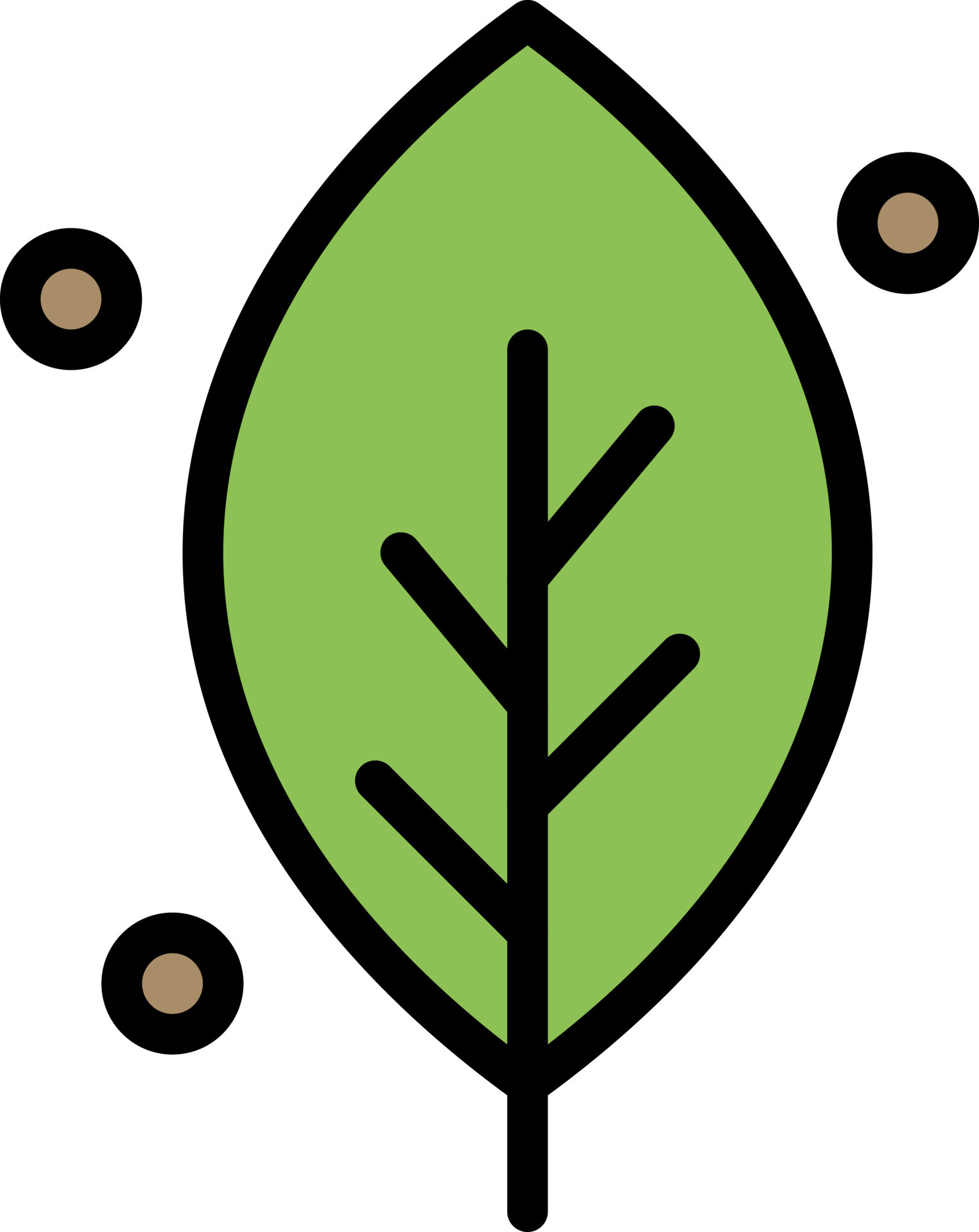 Ecology Leaf Nature Spring Flat Color Icon Vector Icon Banner Template