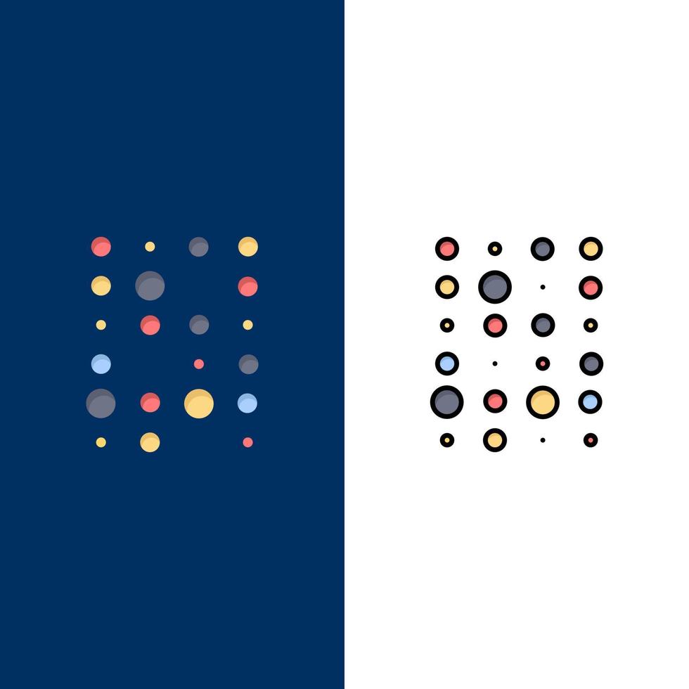 Unstructured Data Insecure Data Science Icons Flat And Line Filled Icon Set Vector Blue