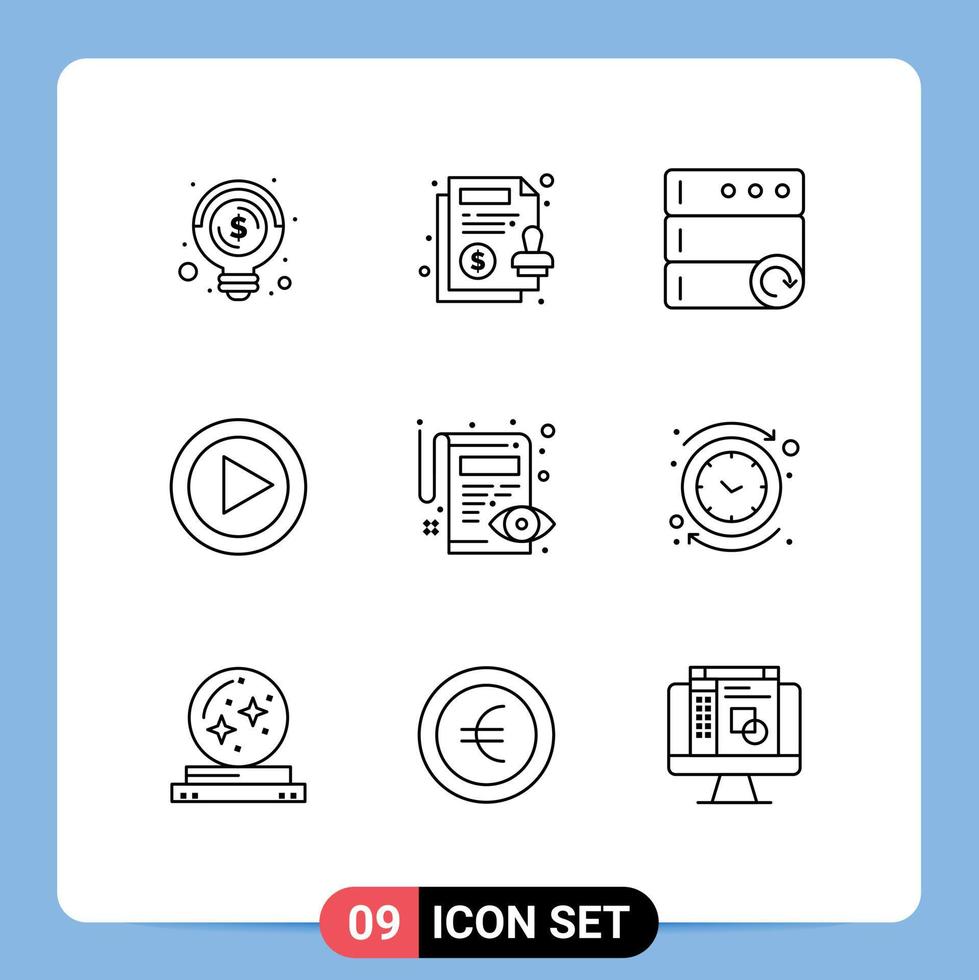 9 iconos creativos signos y símbolos modernos de vista editar documento ... 9 iconos creativos signos y símbolos modernos de vista editar documento ...