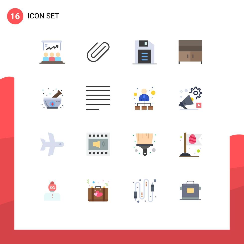 User Interface Pack Of 16 Basic Flat Colors Of Herbal Interior Paper Furniture Cabinet Editable