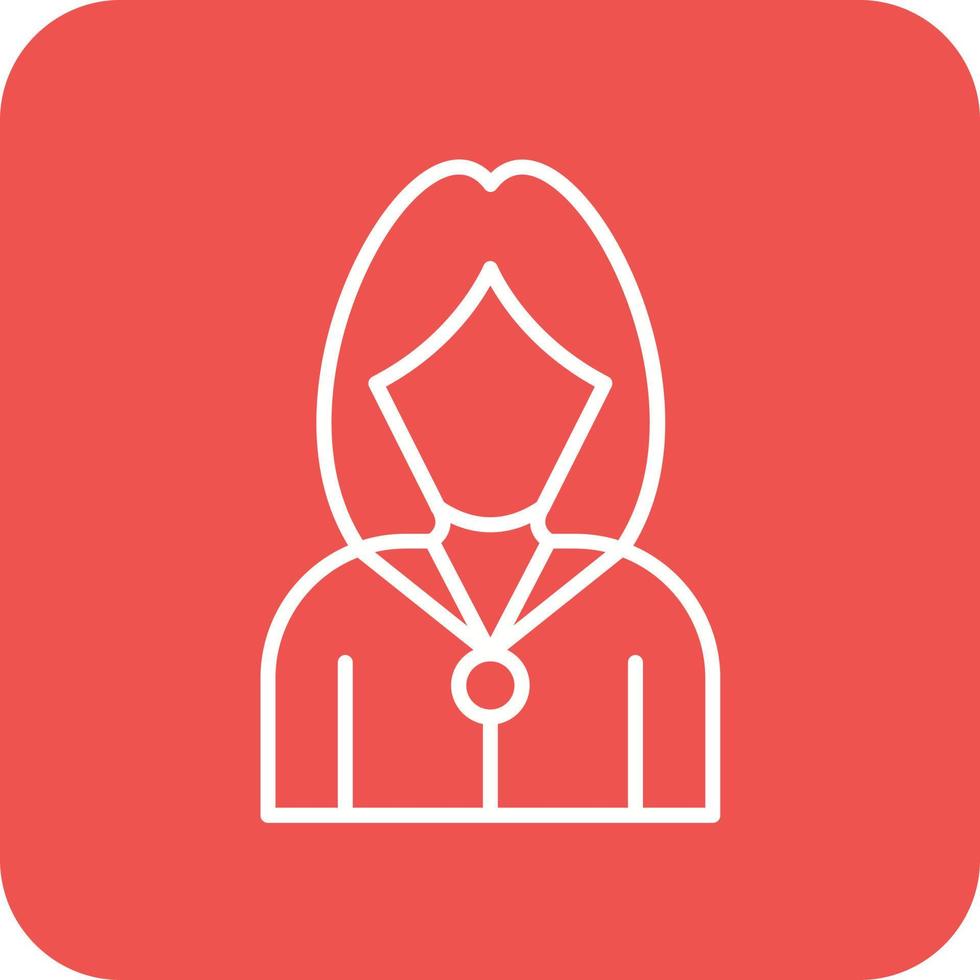 Receptionist Line Round Corner Background Icons 14808082 Vector Art at ...