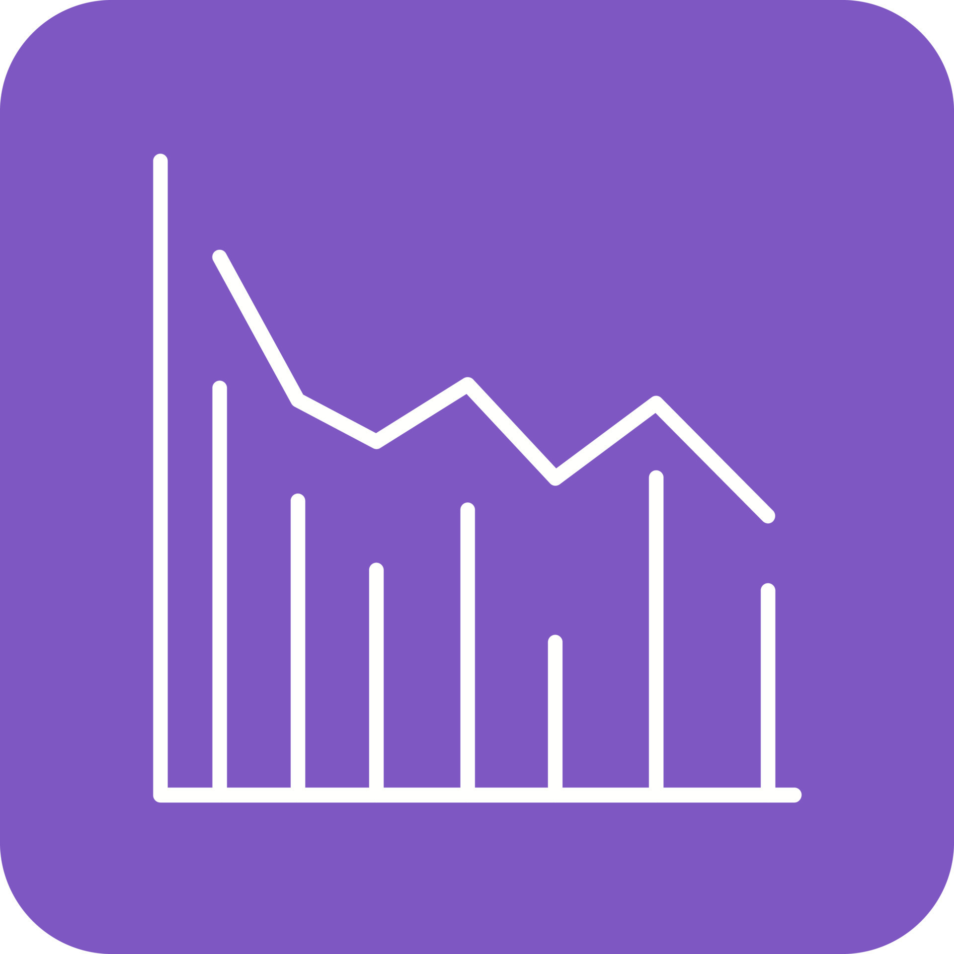 Declining Line Graph Line Round Corner Background Icons 14808276 Vector
