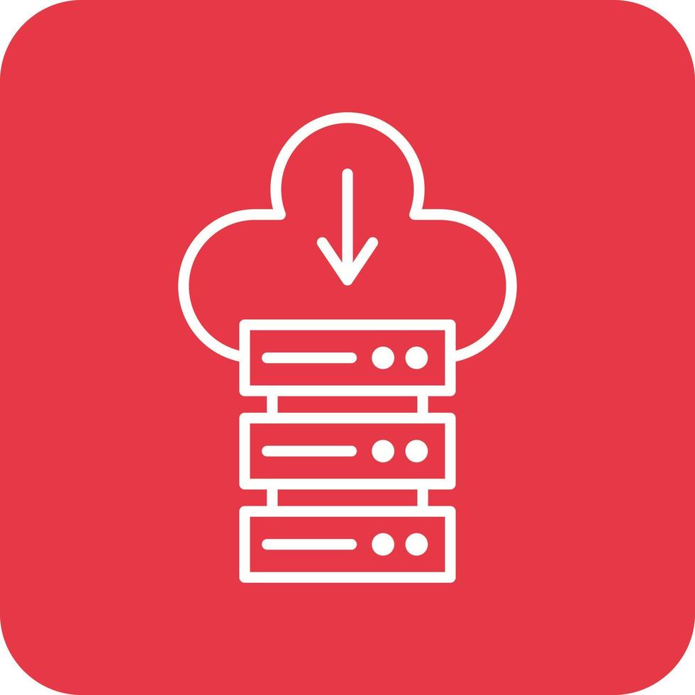 Cloud Database Line Round Corner Background Icons 14808722 Vector Art ...