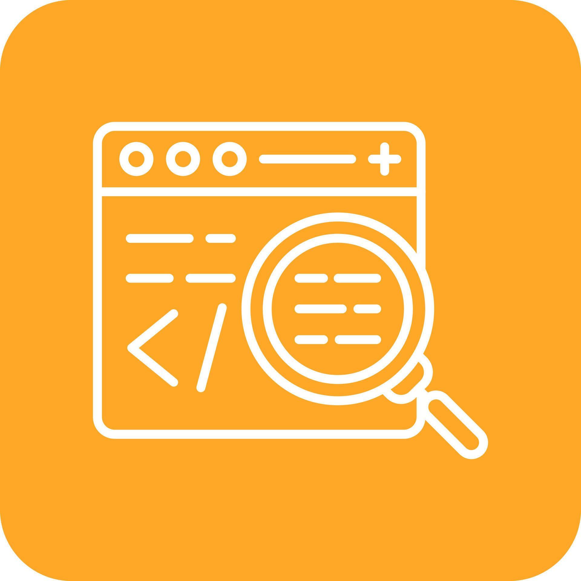 Code Testing Line Round Corner Background Icons 14808772 Vector Art at ...