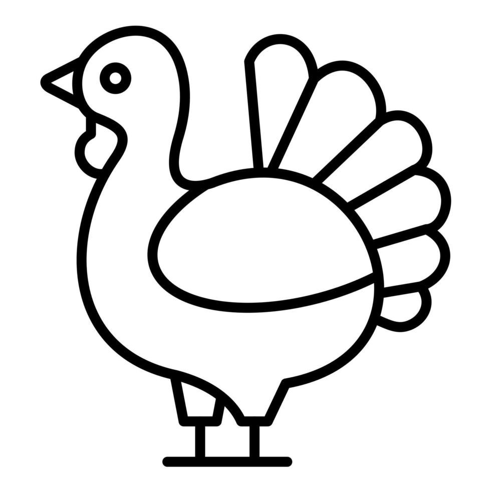 Turkey Line Icon 14808912 Vector Art at Vecteezy