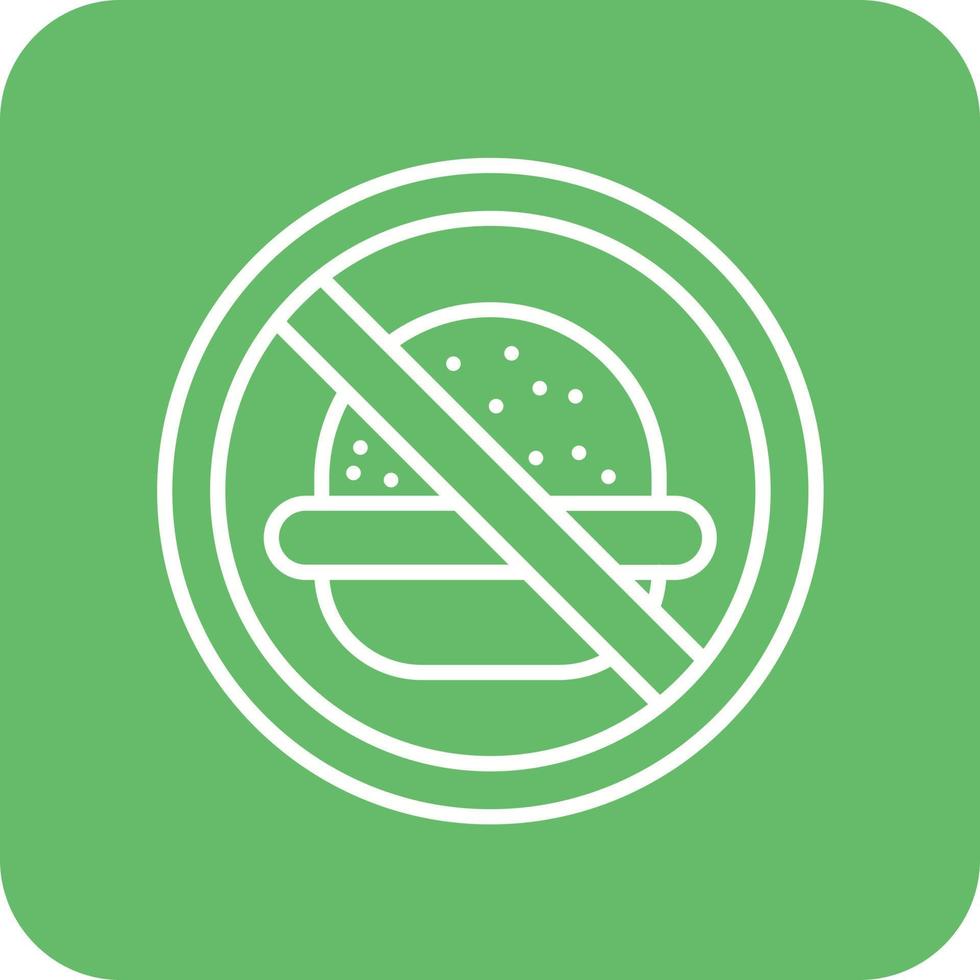 No Eating Line Round Corner Background Icons 14809162 Vector Art at Vecteezy