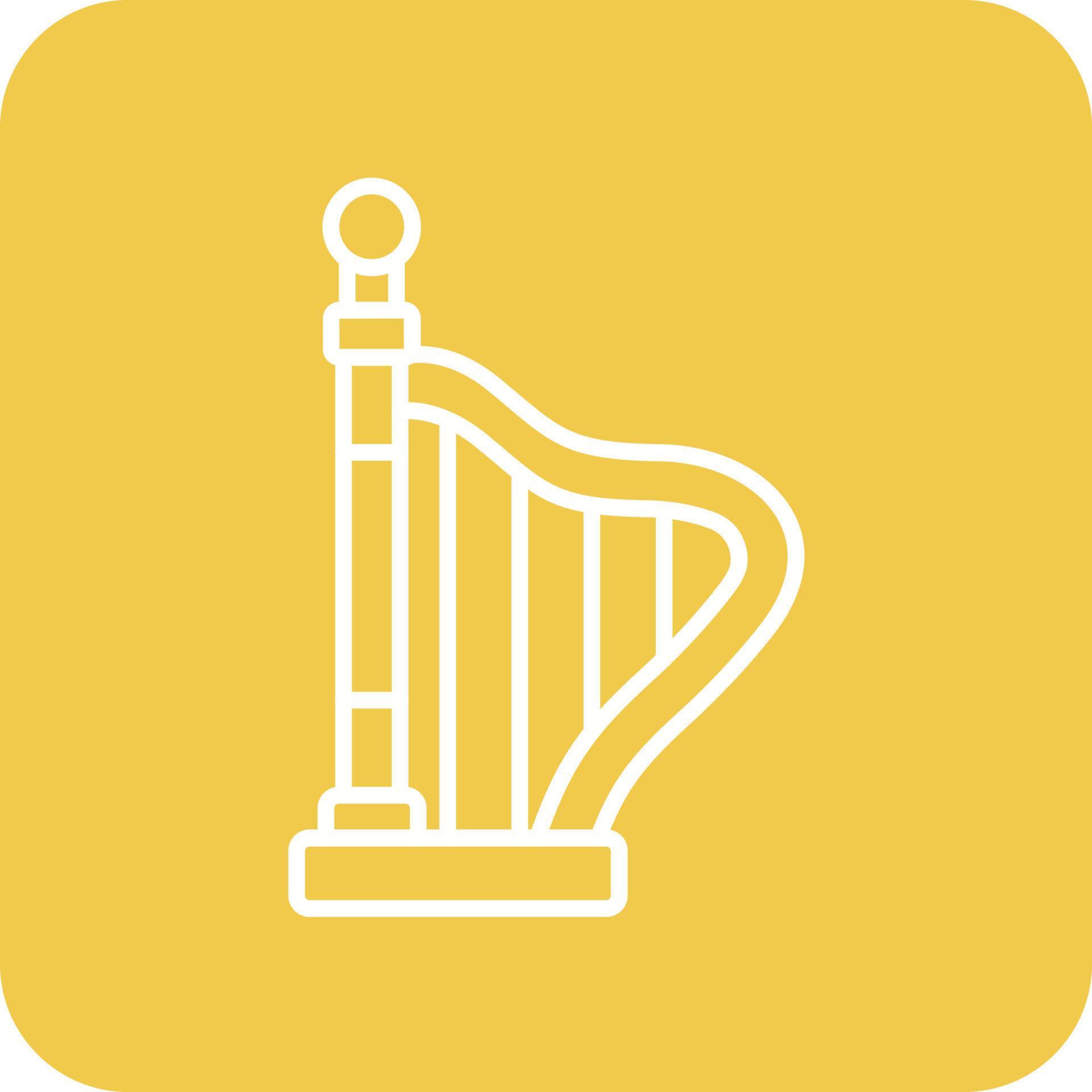 Harp Line Round Corner Background Icons 14809659 Vector Art at Vecteezy