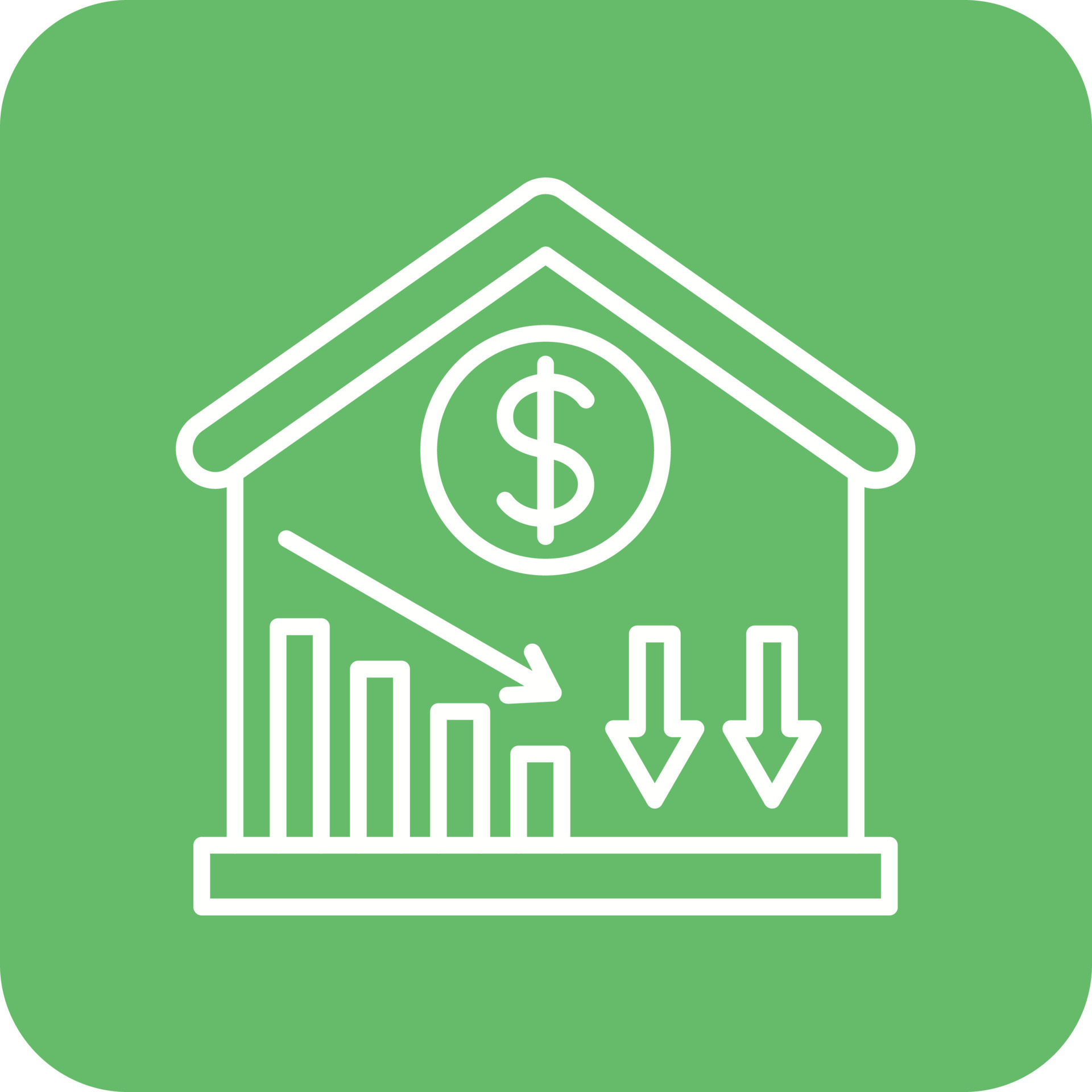 Price Decrease Line Round Corner Background Icons 14811177 Vector Art ...