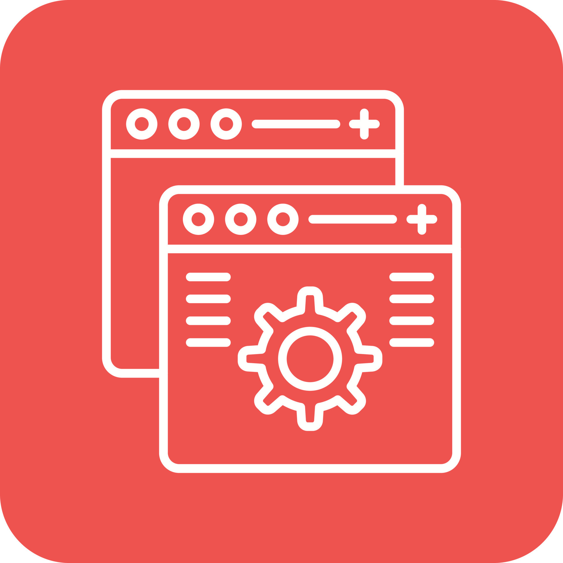 Custom Features Line Round Corner Background Icons 14811194 Vector Art ...