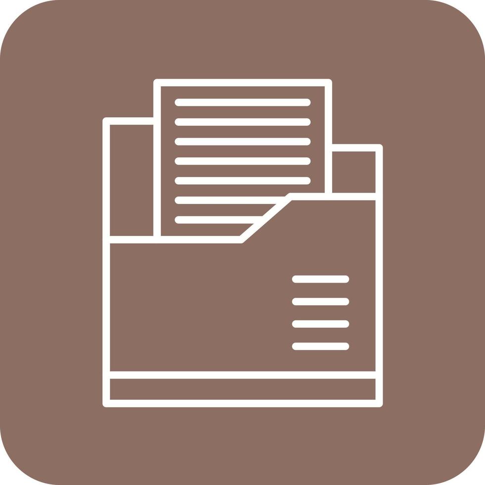 Folder Files Line Round Corner Background Icons 14811441 Vector Art at ...