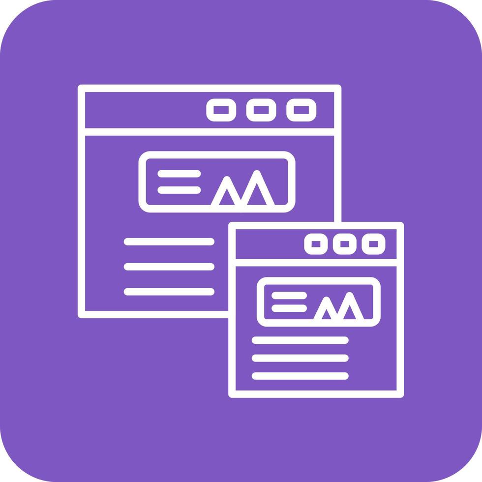 Responsive Line Round Corner Background Icons 14811516 Vector Art at ...