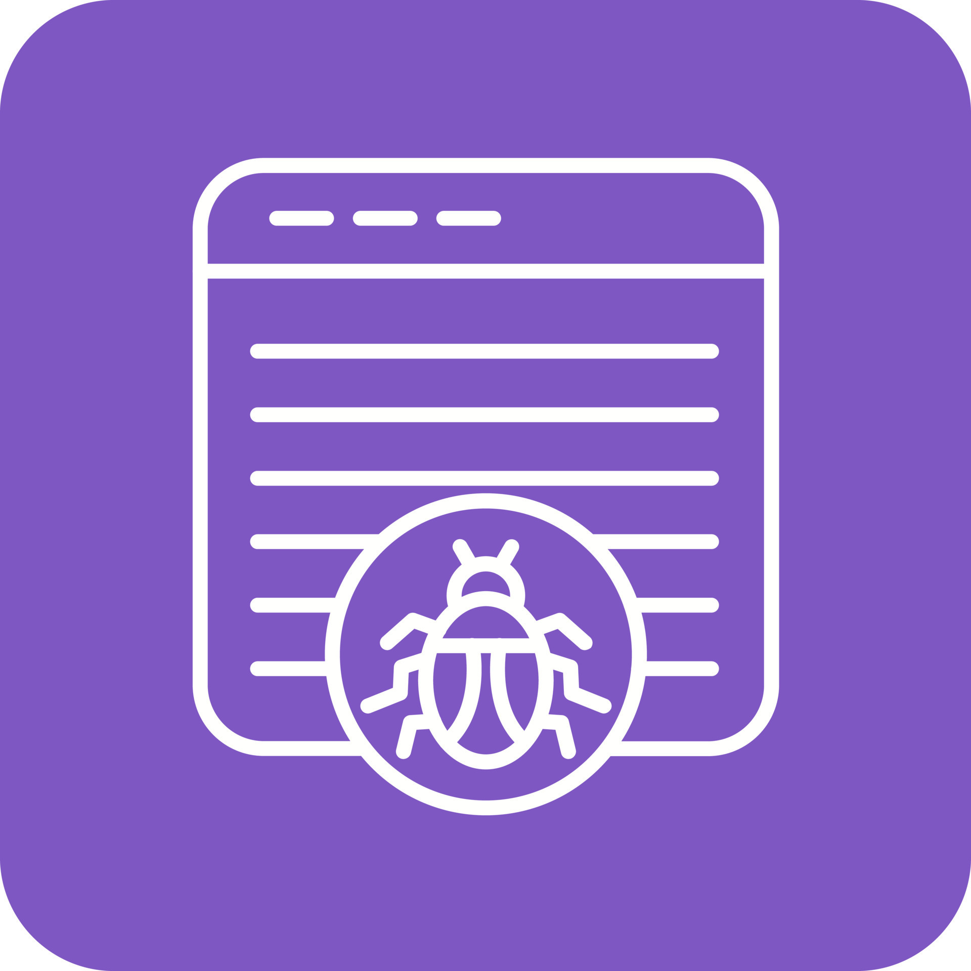 Website Bug Line Round Corner Background Icons 14811940 Vector Art at ...