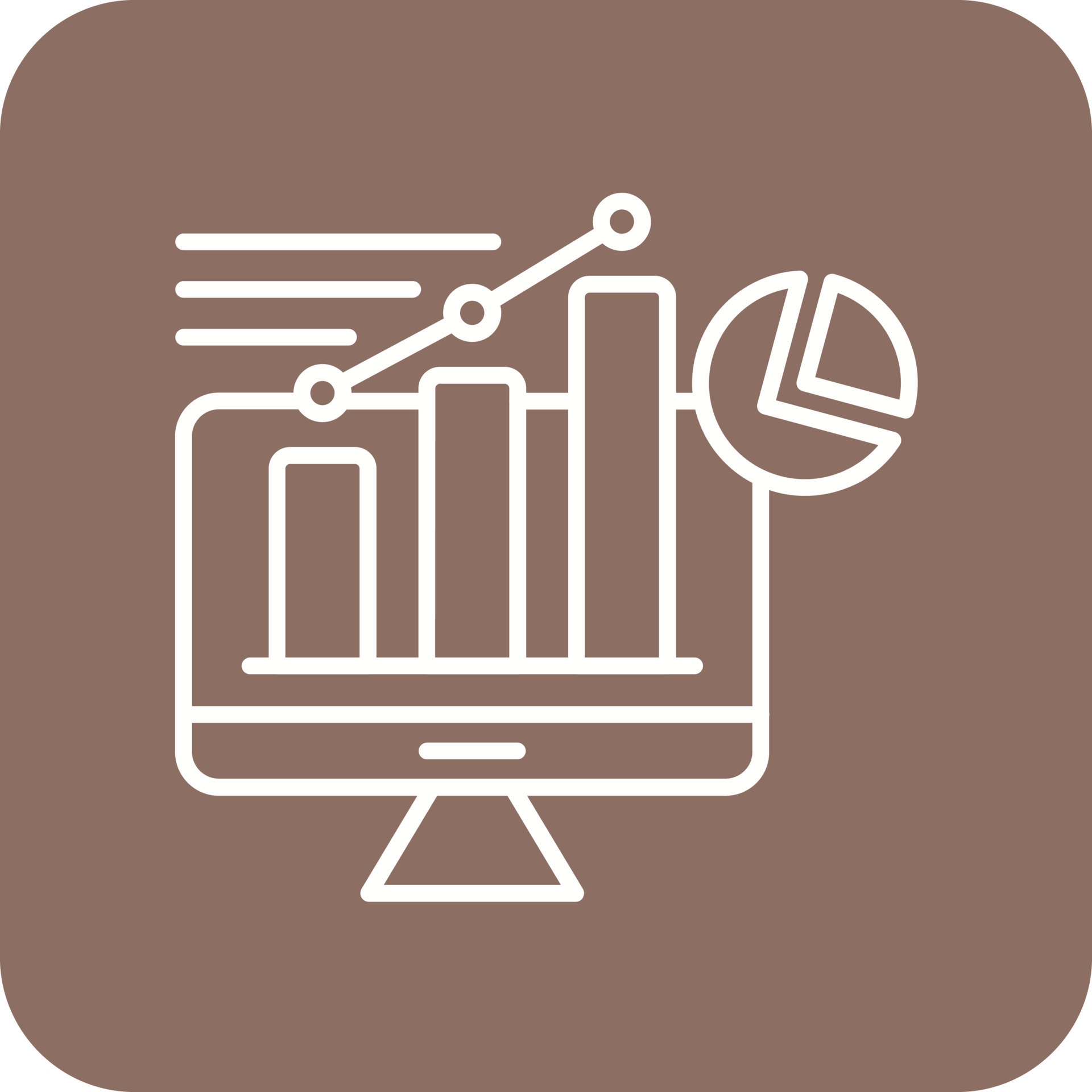 Data Visualization Line Round Corner Background Icons 14812330 Vector
