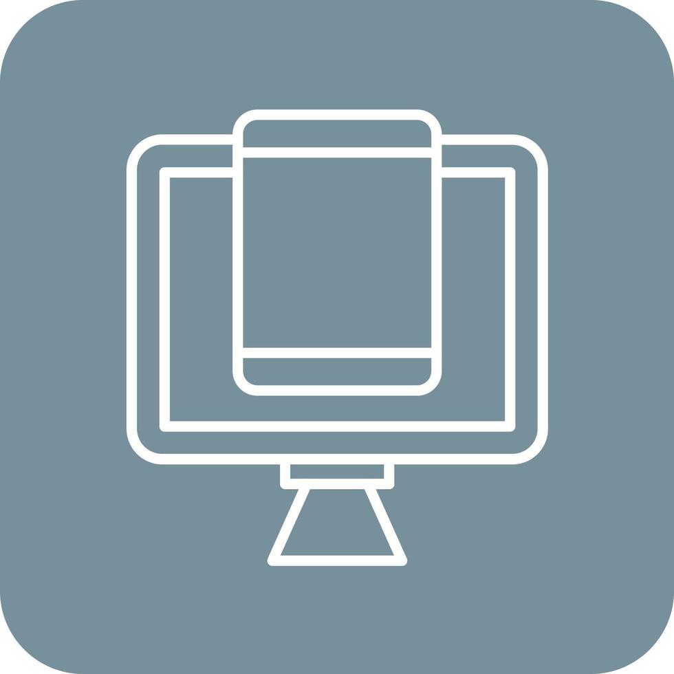 Responsive Design Line Round Corner Background Icons 14812792 Vector ...