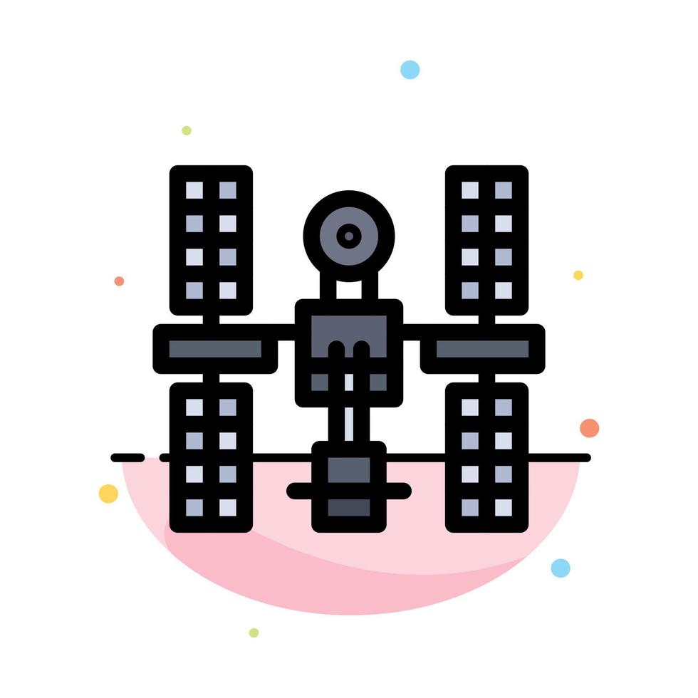 Complex Orbital Platform Satellite Space Abstract Flat Color Icon Template 14813859 Vector Art